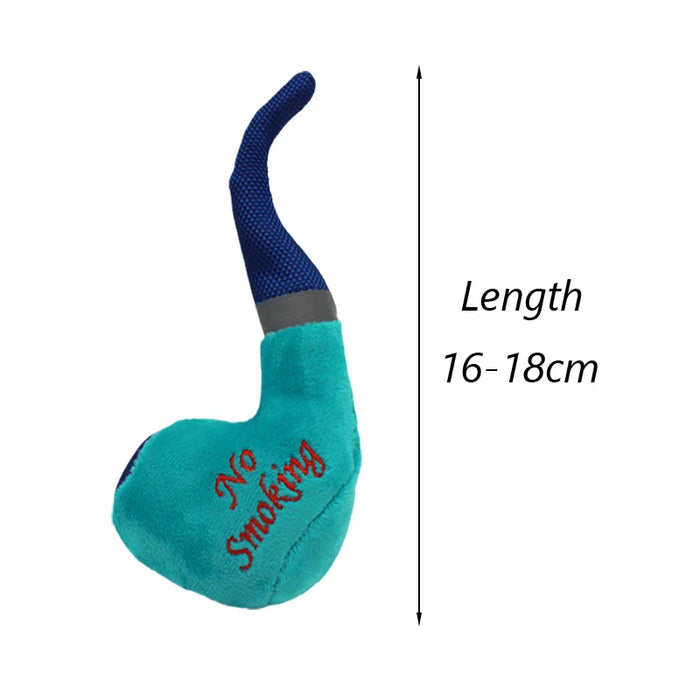 Anywags Pet Toys Blue Green Plush Pipe Horn Squeaky | Inspire Uplift