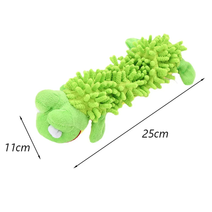 Anywags Pet Toys Green Plush Squeaky Frog Soft Play Gear | Inspire Uplift