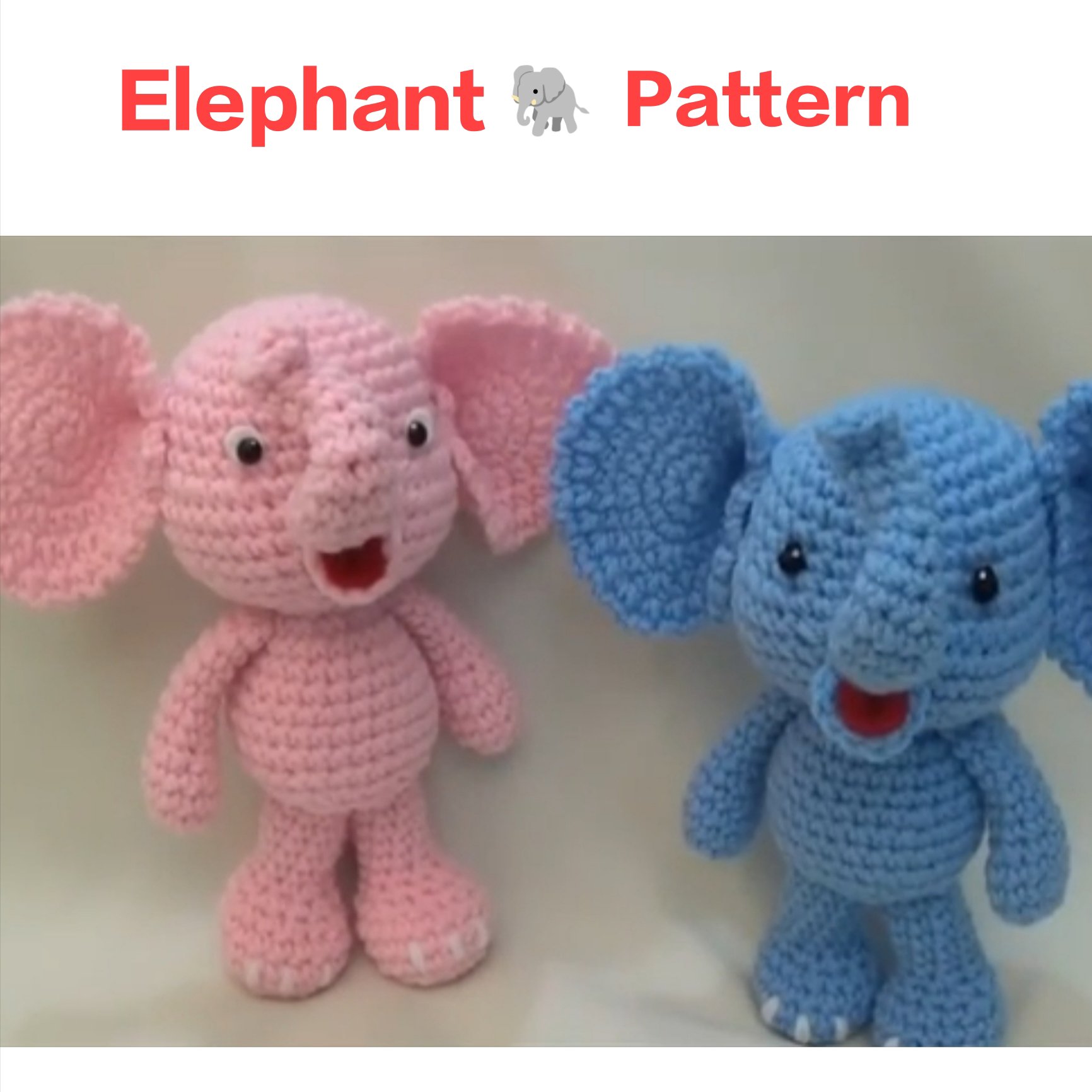 Digital Download - PDF - Elephant Pattern - toys Patterns - | Inspire ...