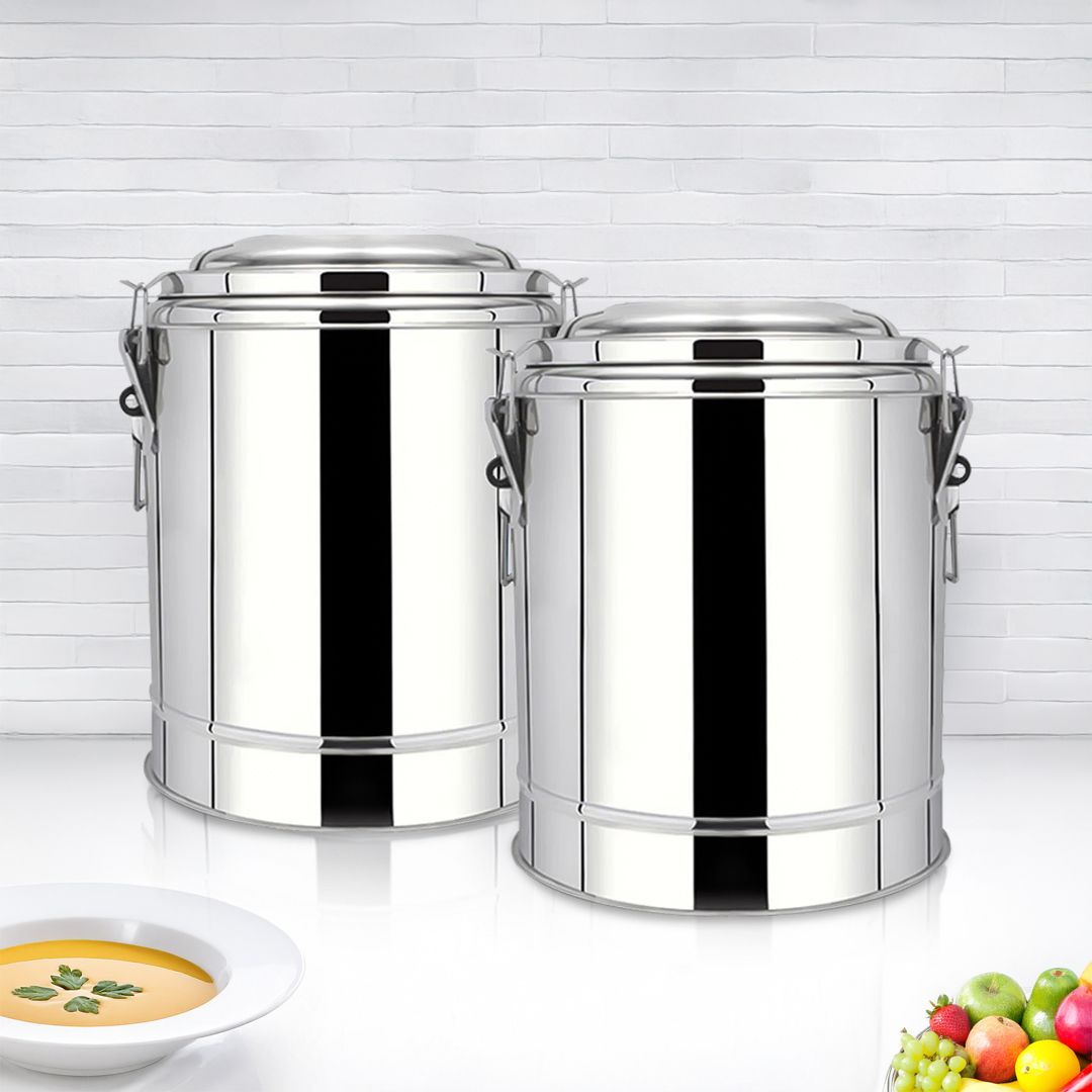 SOGA 2X 12L Stainless Steel Insulated Stock Pot Hot & Cold B | Inspire ...