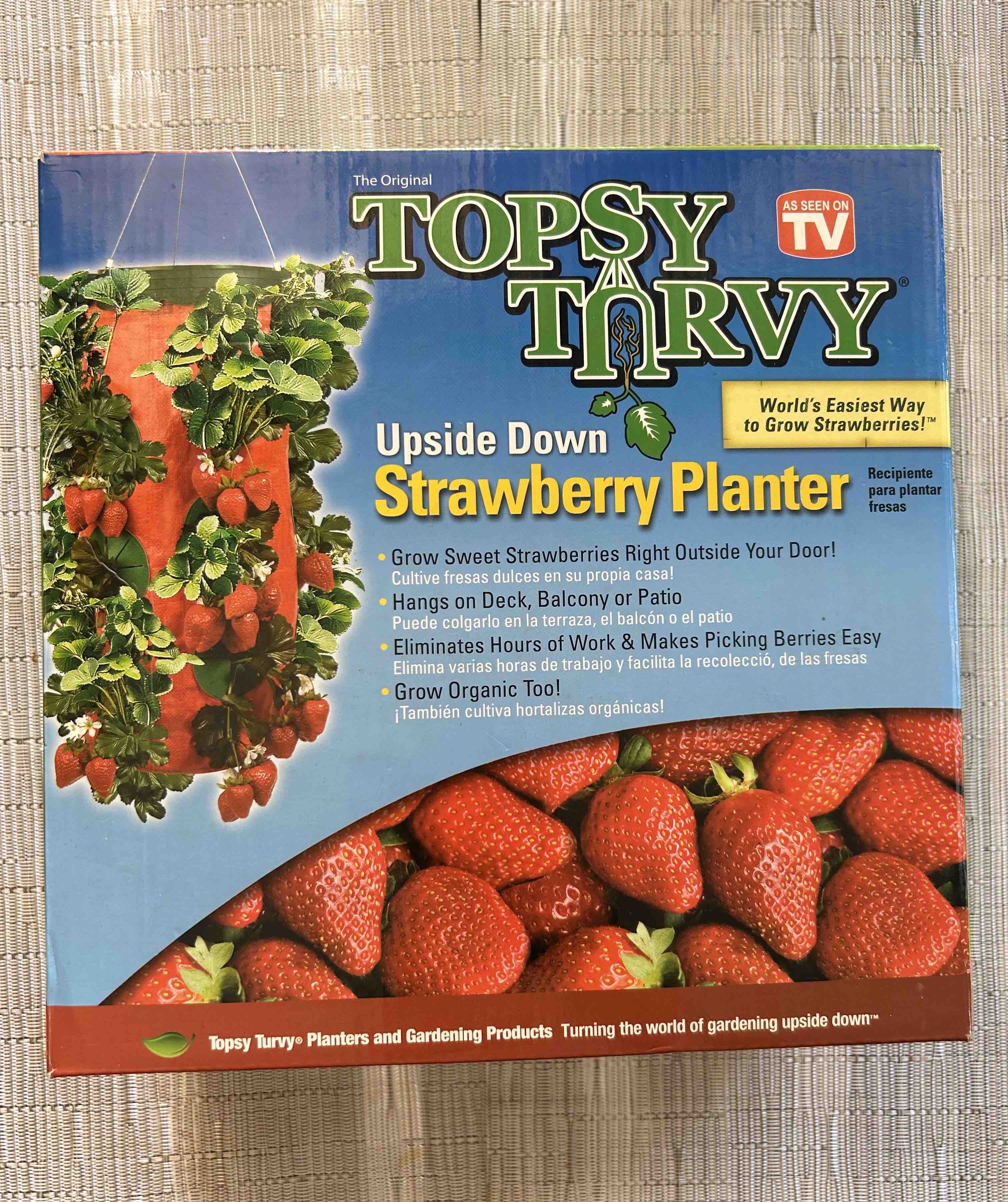 The Topsy Turvy Upside Down Hanging Strawberry Planter Veggi | Inspire ...