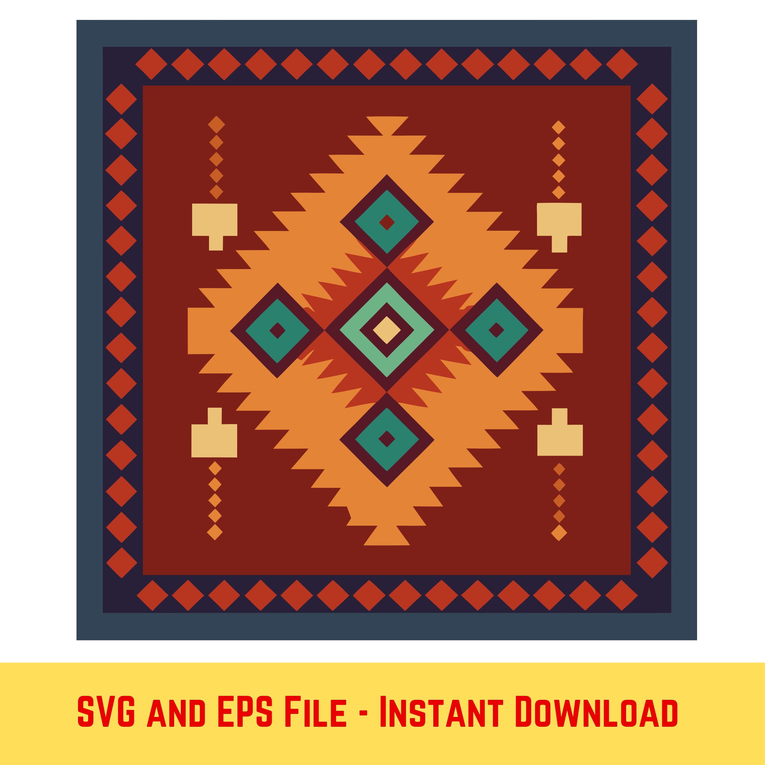 Southwestern Geometric Pattern SVG and EPS Instant Download | Inspire ...