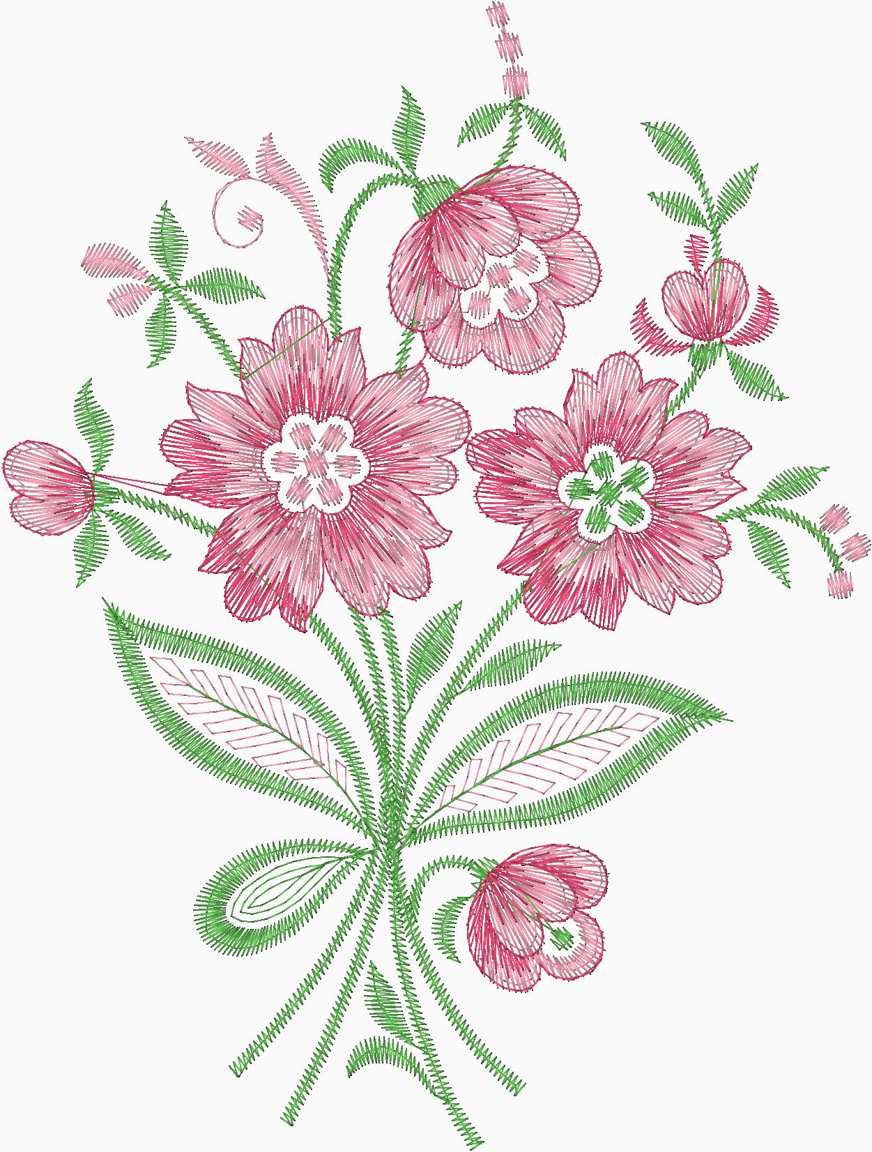 Flower 240804 - embroidery design, Machine embroidery patter | Inspire ...