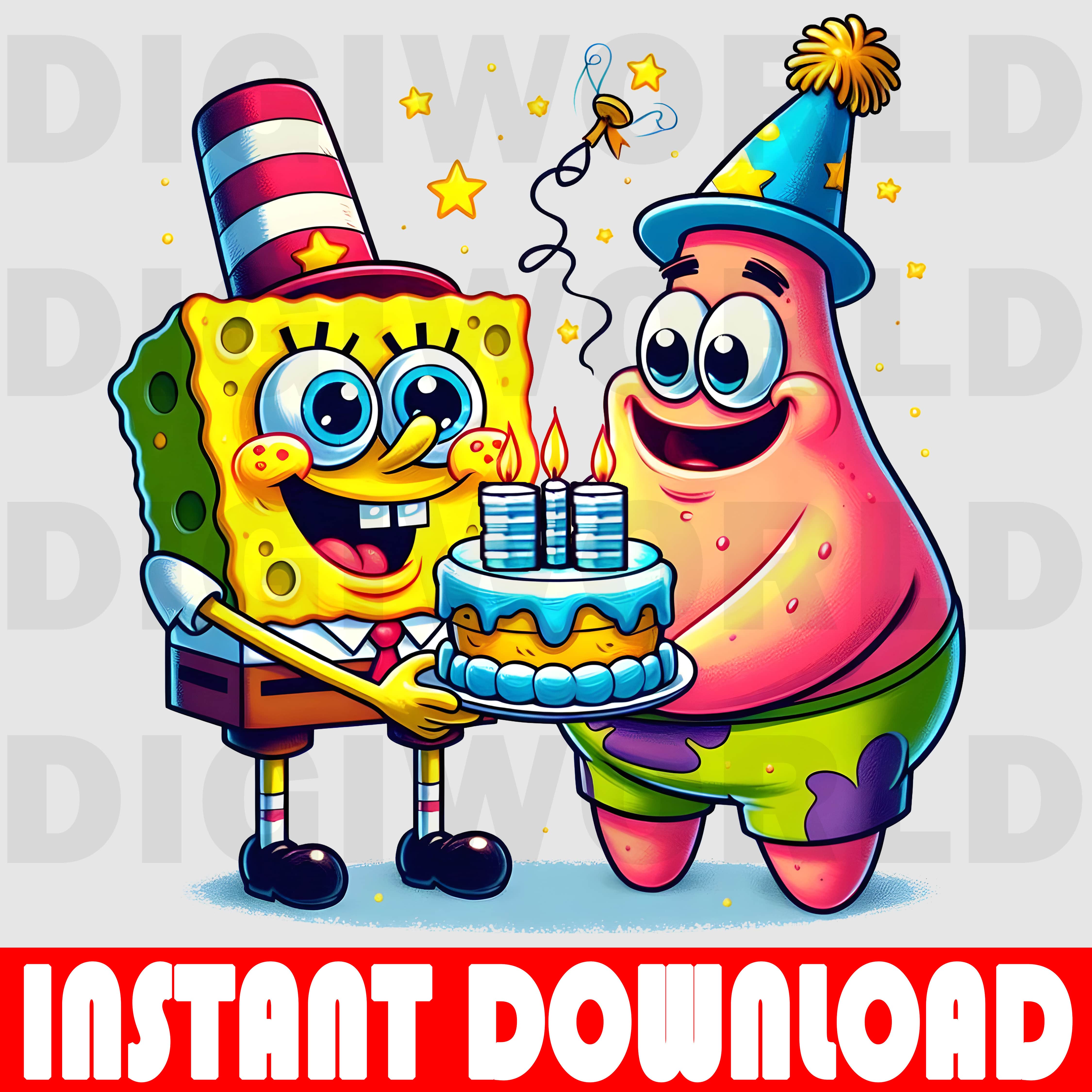 spongebob birthday clipart - Inspire Uplift