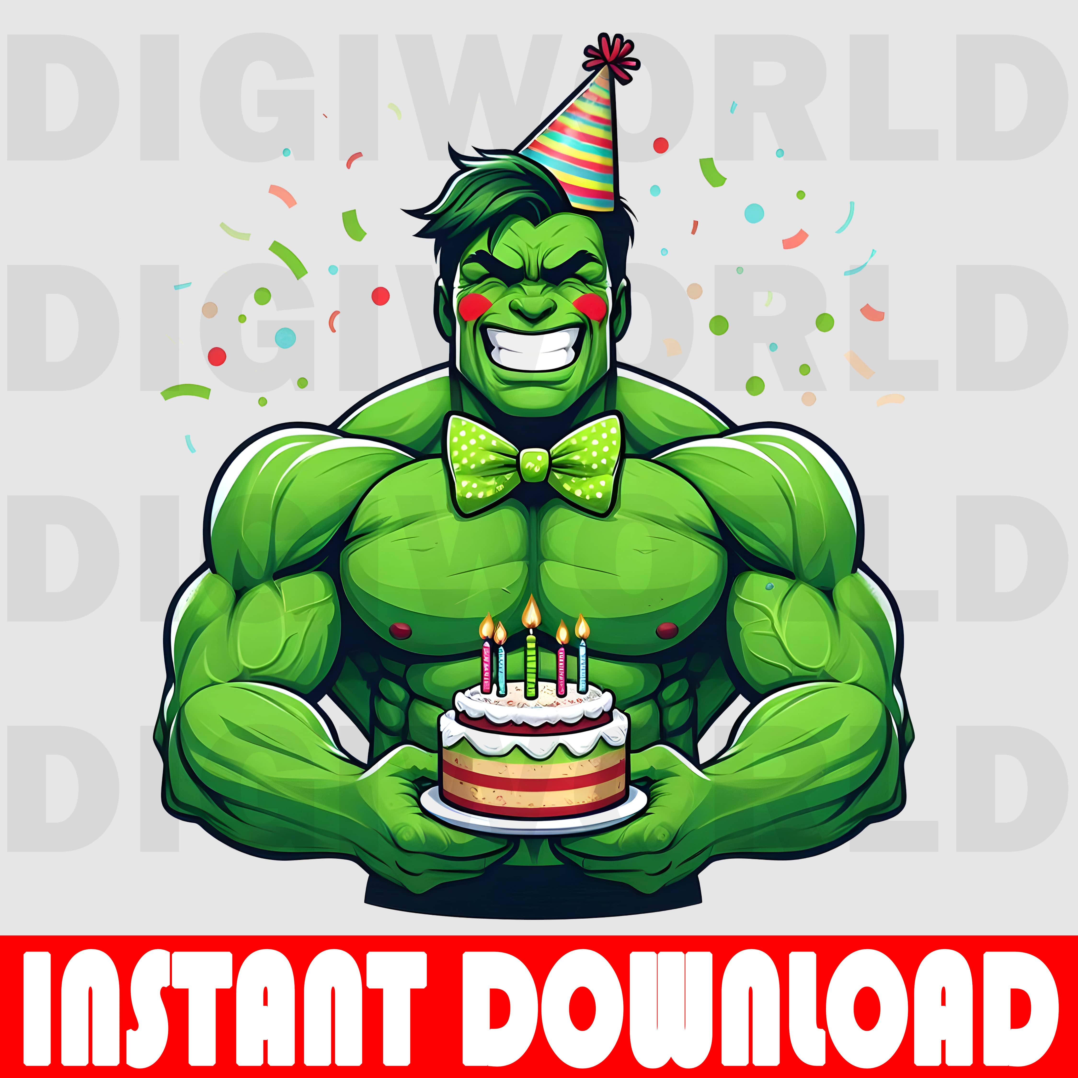 Green Hulk Birthday Clipart - Green Hulk Birthday PNG - Birt - Inspire ...