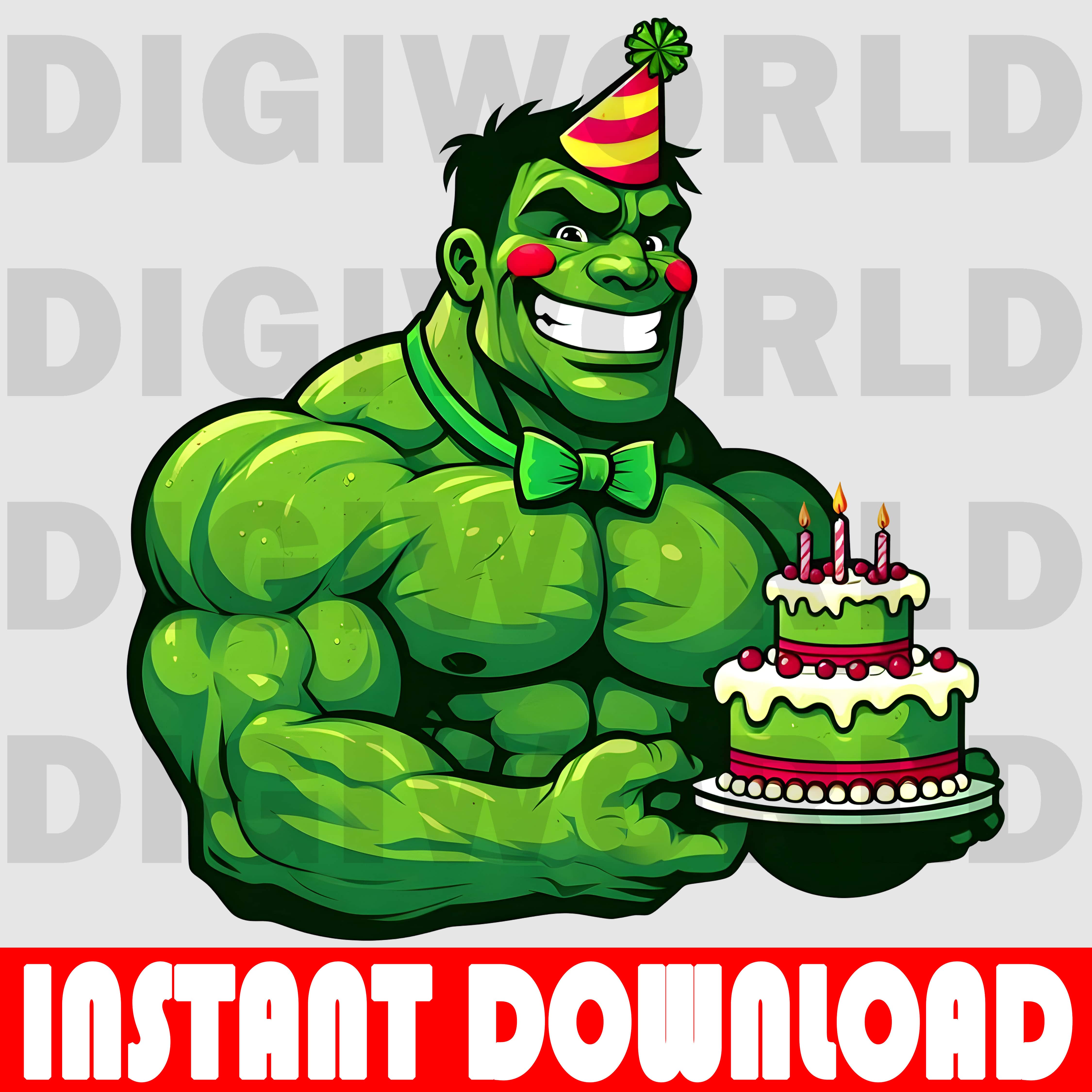 Green Hulk Birthday Clipart - Green Hulk Birthday PNG - Birt - Inspire ...