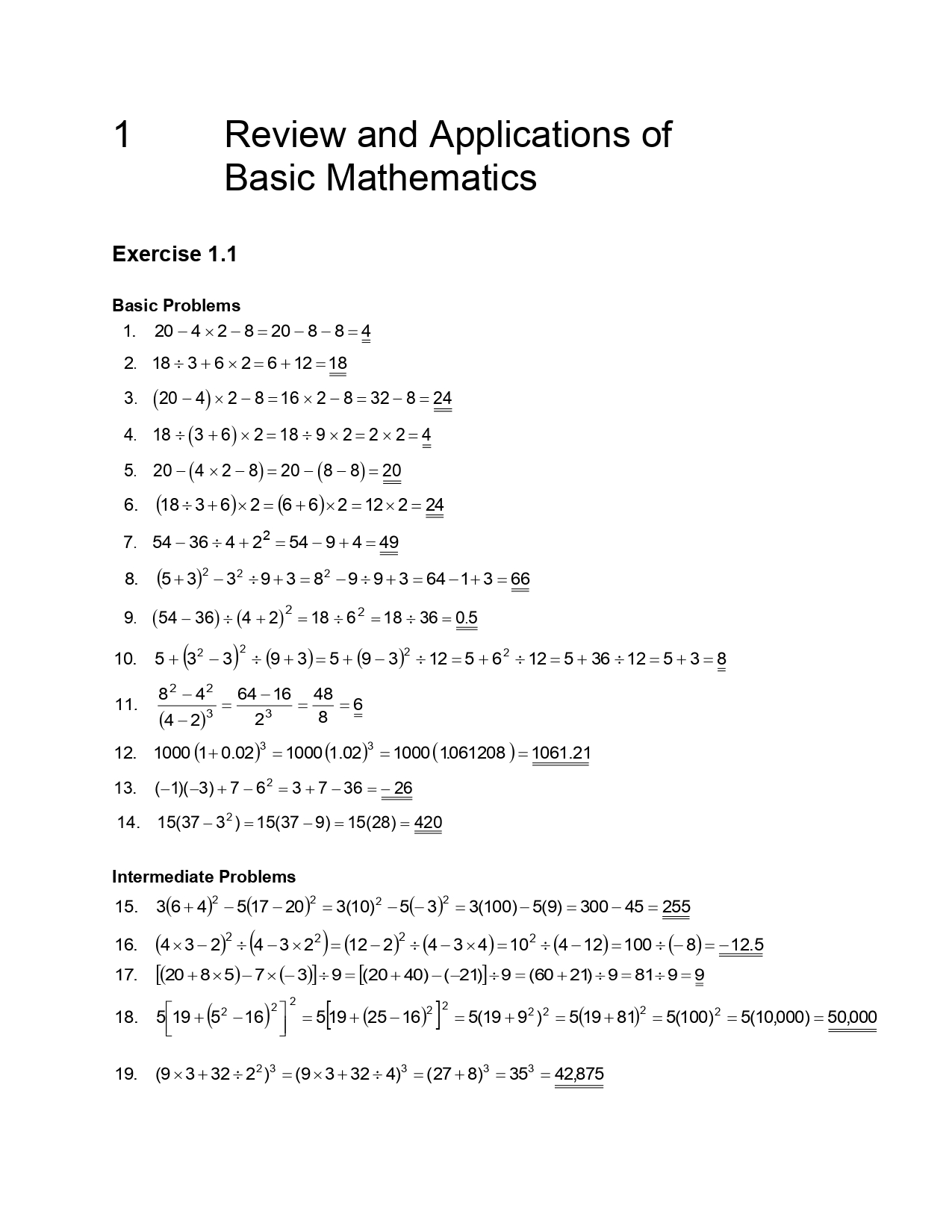 Solution Manual for Fundamentals of Business Mathematics in | Inspire Uplift