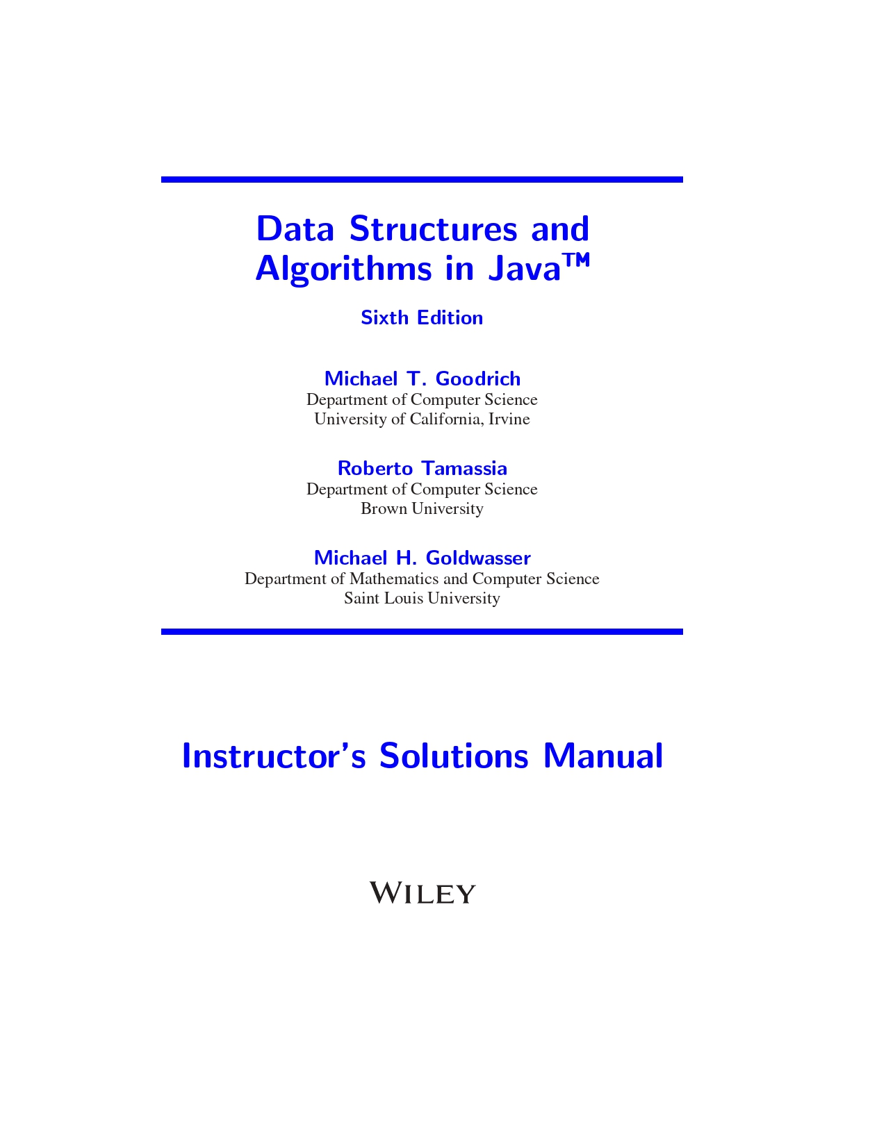 Solution Manual for Data Structures and Algorithms in Java 6 | Inspire Uplift