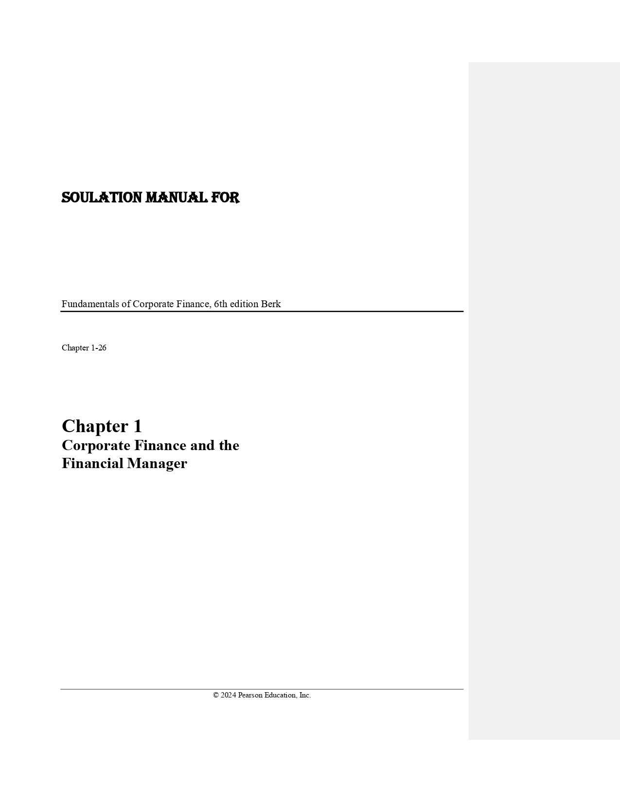 Solution Manual for Fundamentals of Corporate Finance, 6th E | Inspire ...