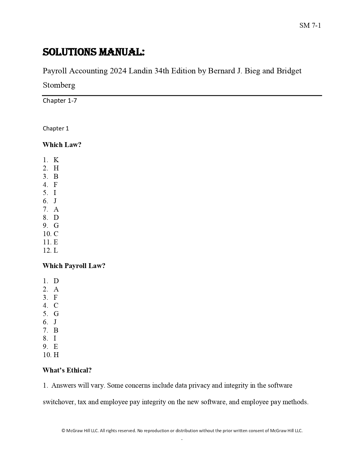 Solution Manual For Payroll Accounting 2024 Landin 34th Edit Inspire