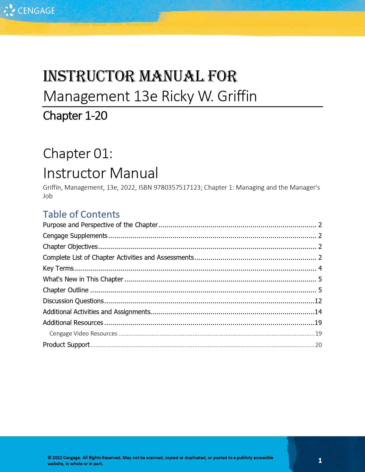 Instructor Manual For Management 13e Ricky W. Griffin Chapte | Inspire ...
