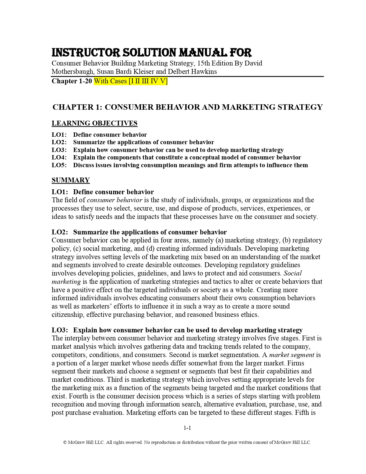 Solution Manual for Consumer Behavior Building Marketing Str | Inspire ...