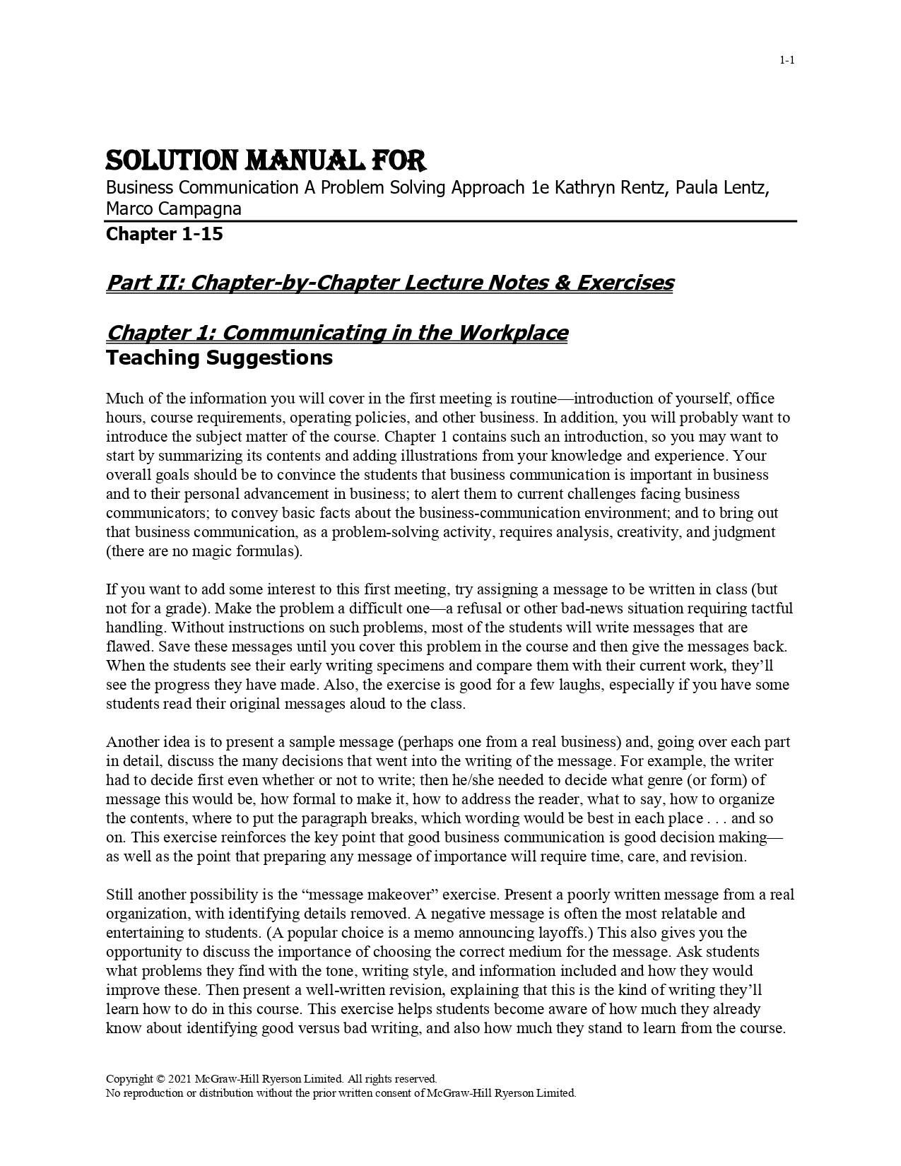 Solution Manual For Business Communication A Problem Solving | Inspire ...
