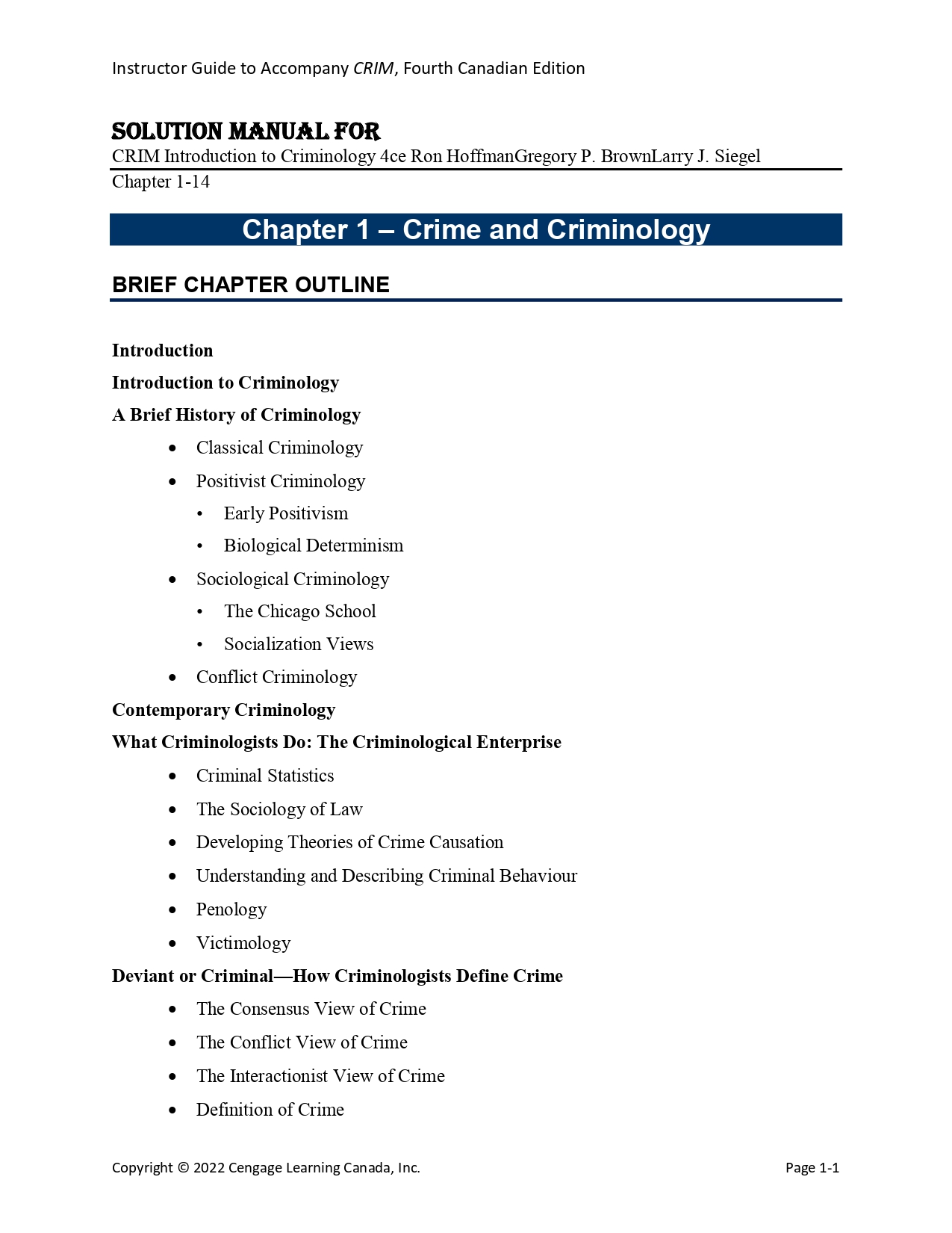 Solution Manual for CRIM Introduction to Criminology 4th Can | Inspire ...