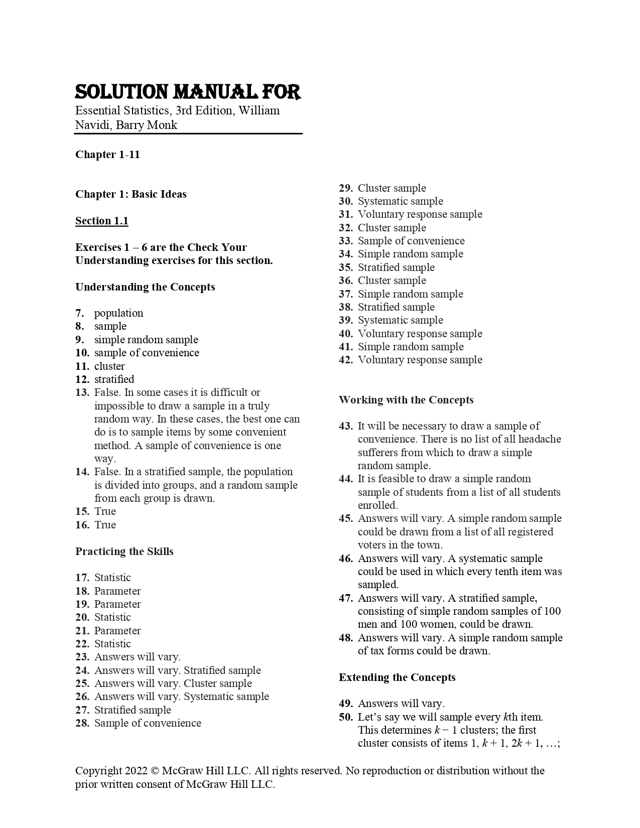 Solution Manual For Essential Statistics, 3rd Edition by Wil | Inspire ...