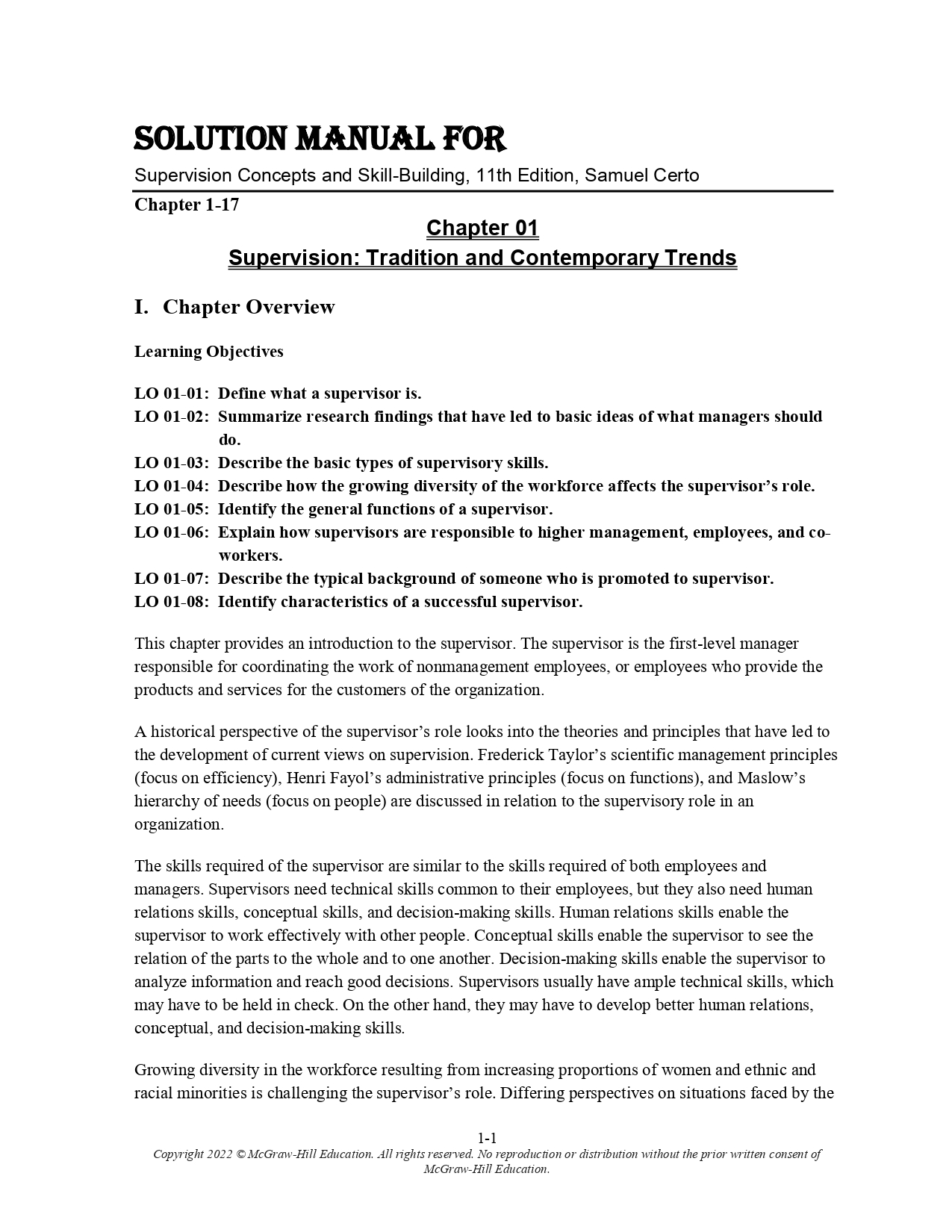 Solution Manual For Supervision Concepts and Skill Building, | Inspire ...