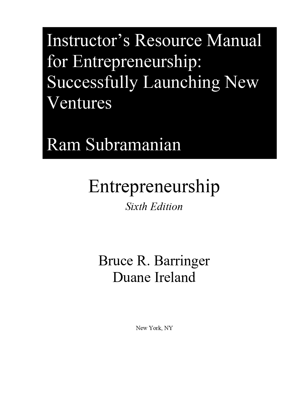 Solution Manual For Entrepreneurship Successfully Launching | Inspire ...