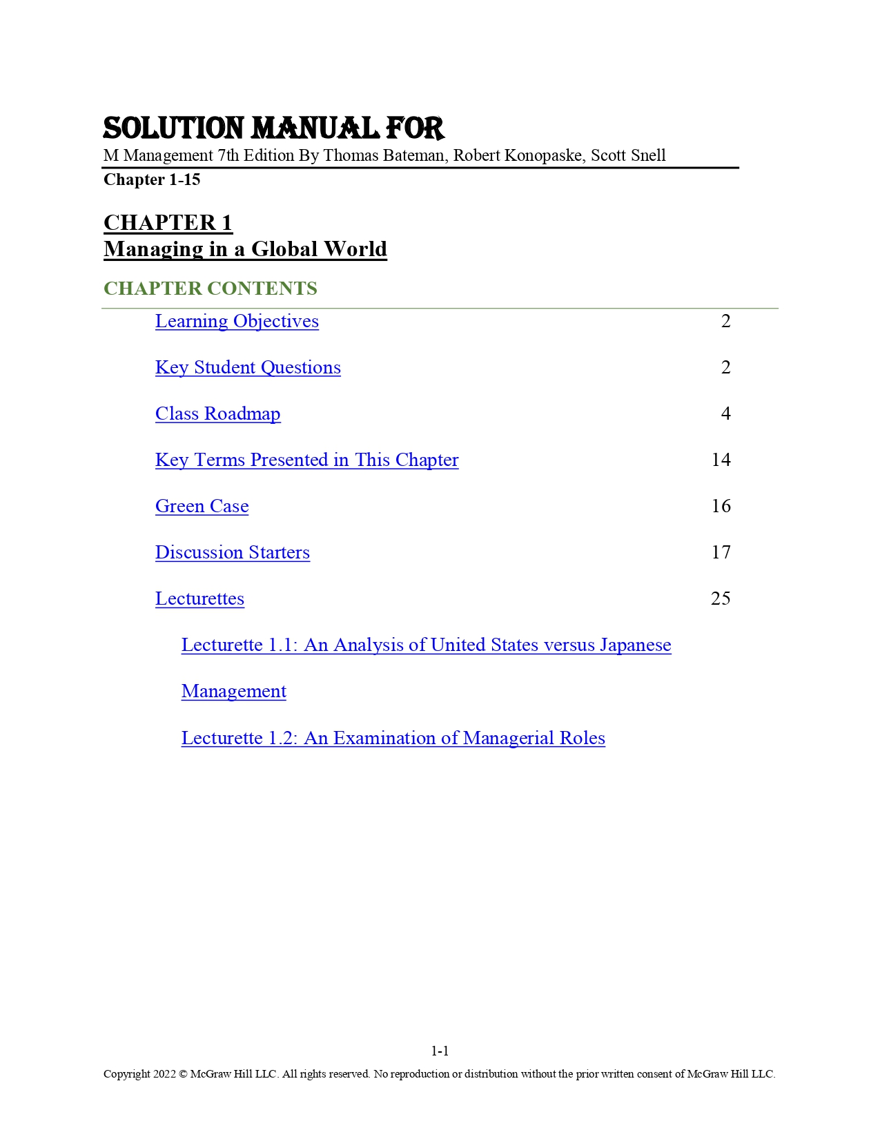 Solution Manual For M Management 7th Edition By Thomas Batem | Inspire ...
