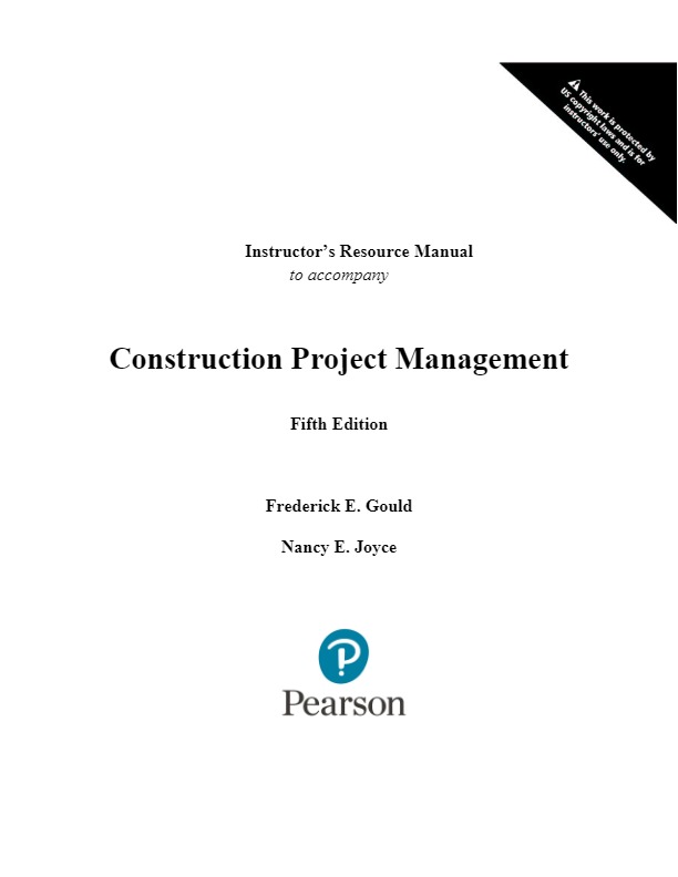 Solution Manual For Construction Project Management 5th Edi Inspire Uplift