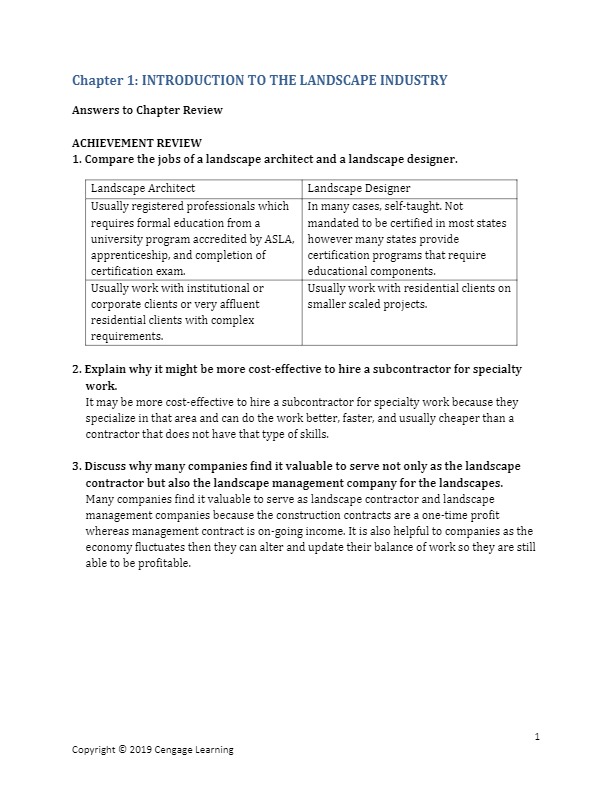 Solution Manual For Landscaping Principles & Practices, 8th | Inspire ...