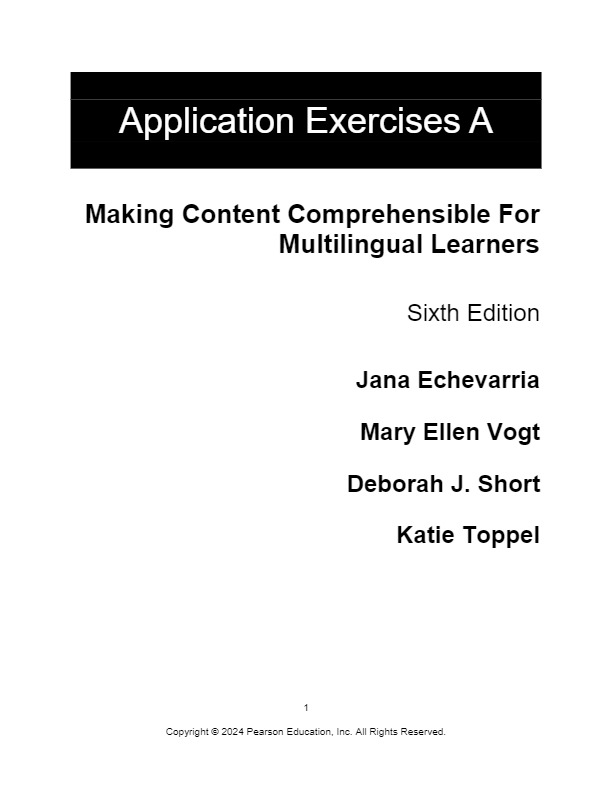 Solution Manual For Making Content Comprehensible for Multil | Inspire ...