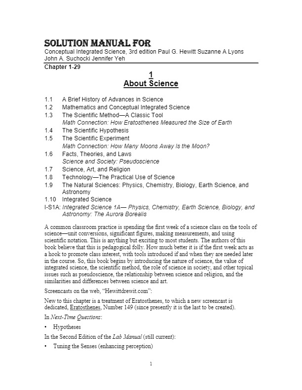 Solution Manual For Conceptual Integrated Science, 3rd Editi | Inspire ...