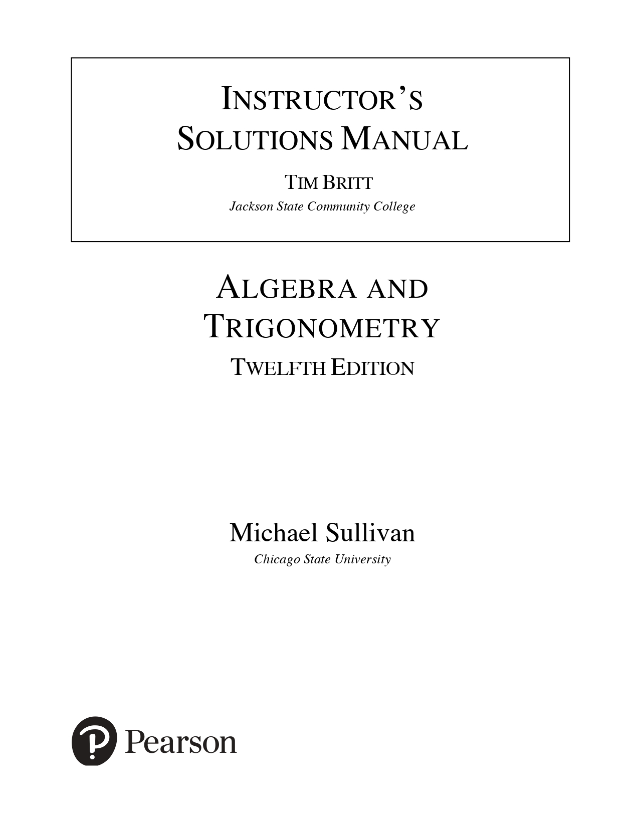 Solution Manual For Algebra and Trigonometry 12th Edition by | Inspire ...
