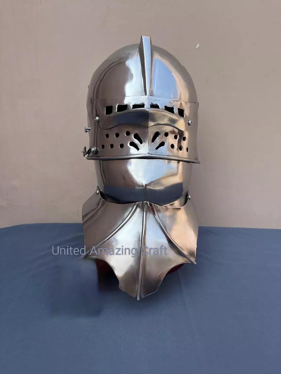 Knight Warrior Helmet Medieval Sca Armor Fantasy German Men | Inspire ...
