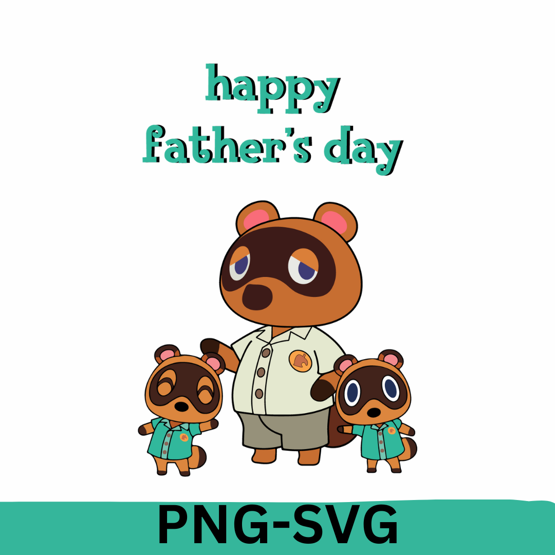 Cricut Animal Crossing SVG PNG Files, Tom Nook, Leaf logo, M | Inspire Uplift