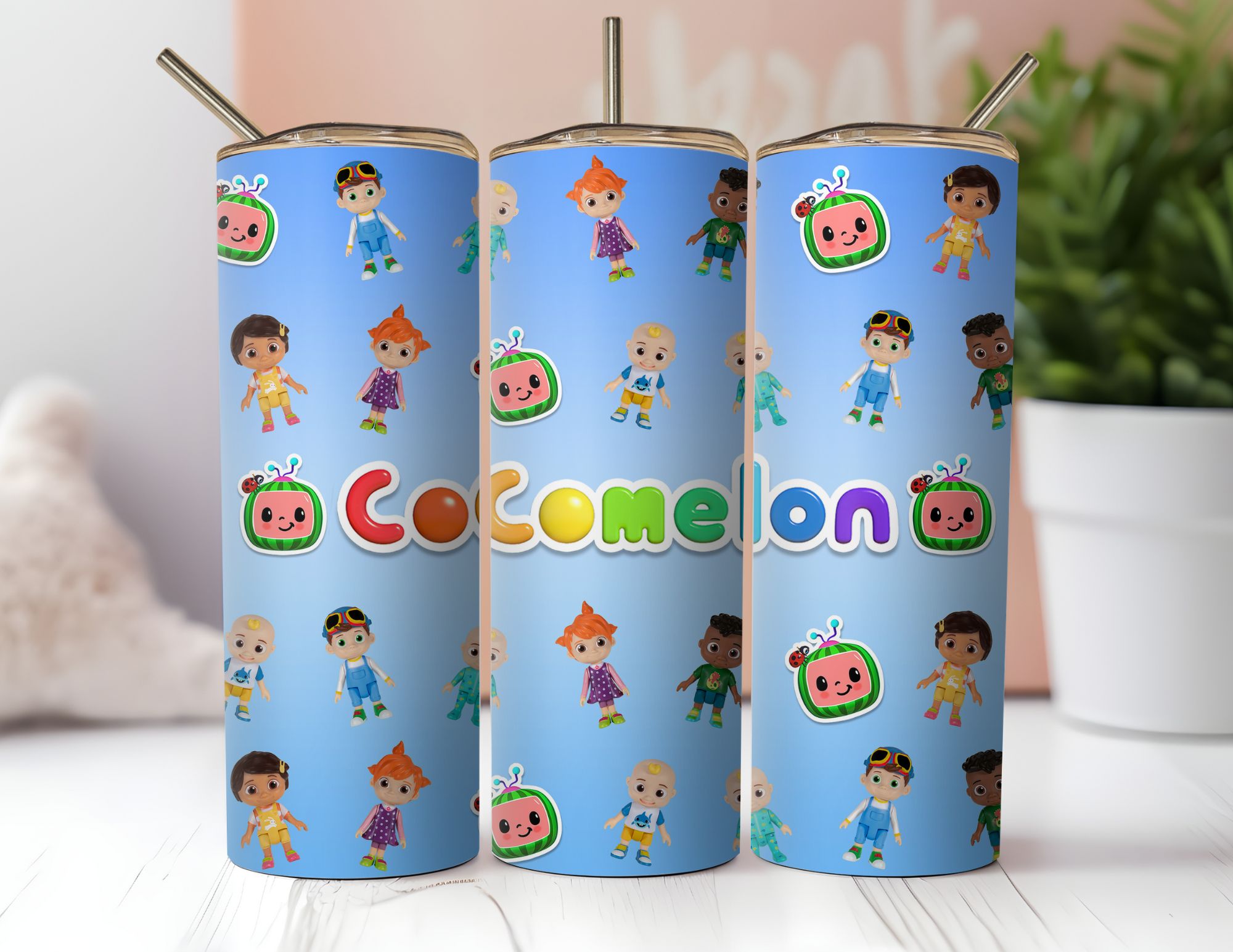 Cocomelon Characters Tumbler Wrap, 20oz Skinny Tumbler Wrap, | Inspire ...