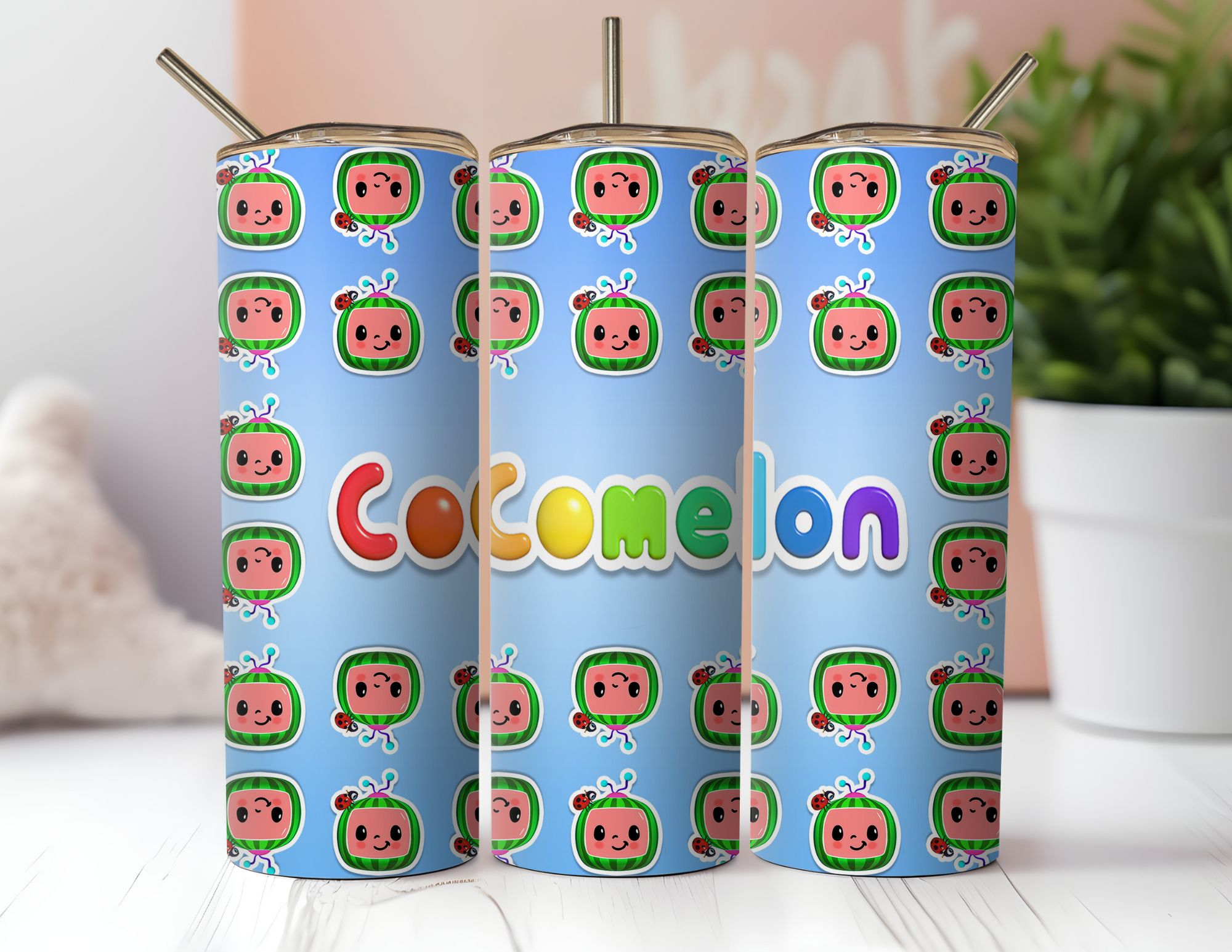 Cocomelon Characters Tumbler Wrap, 20oz Skinny Tumbler Wrap, | Inspire ...