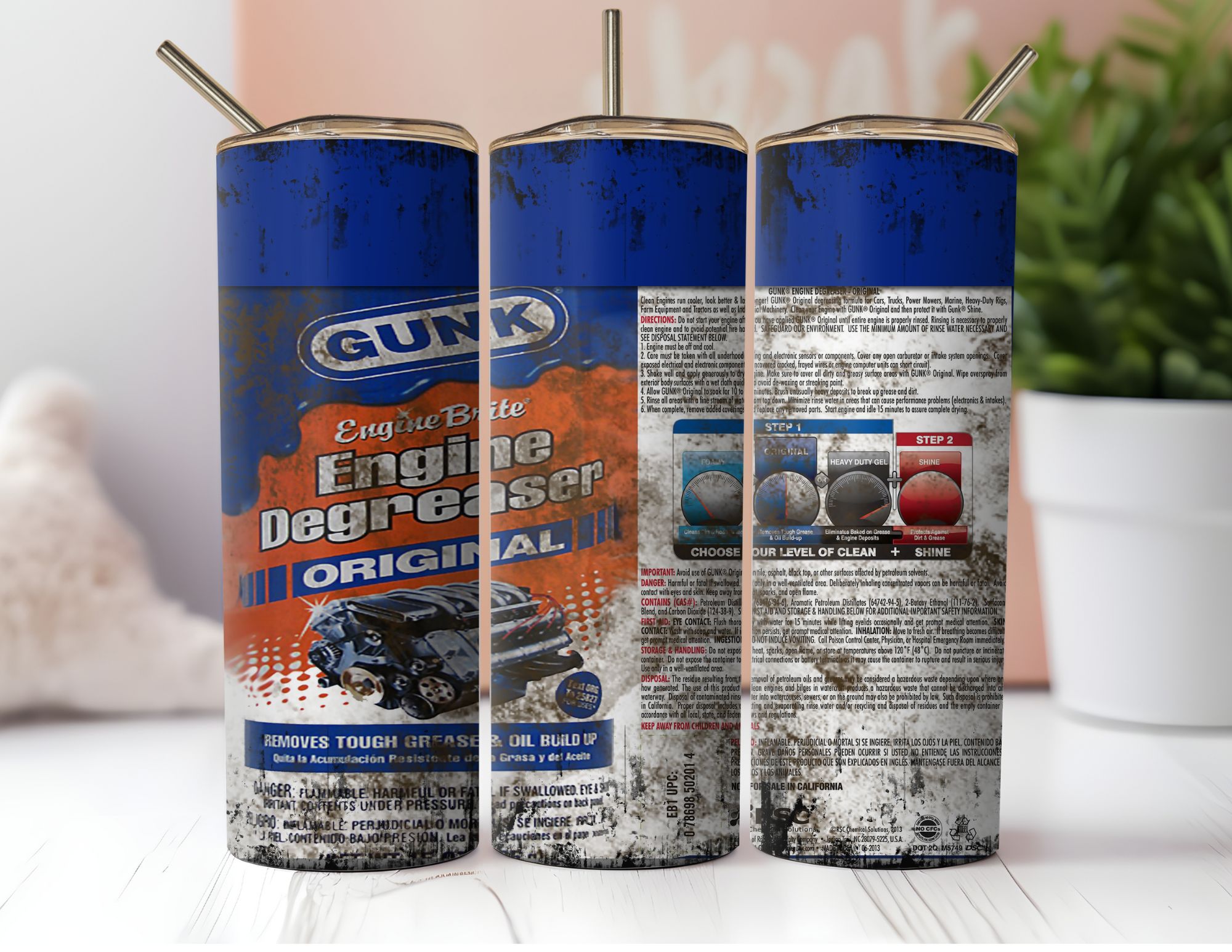 Gunk Engine Degreaser Tumbler Wrap, 20oz Skinny Tumbler Wrap | Inspire ...