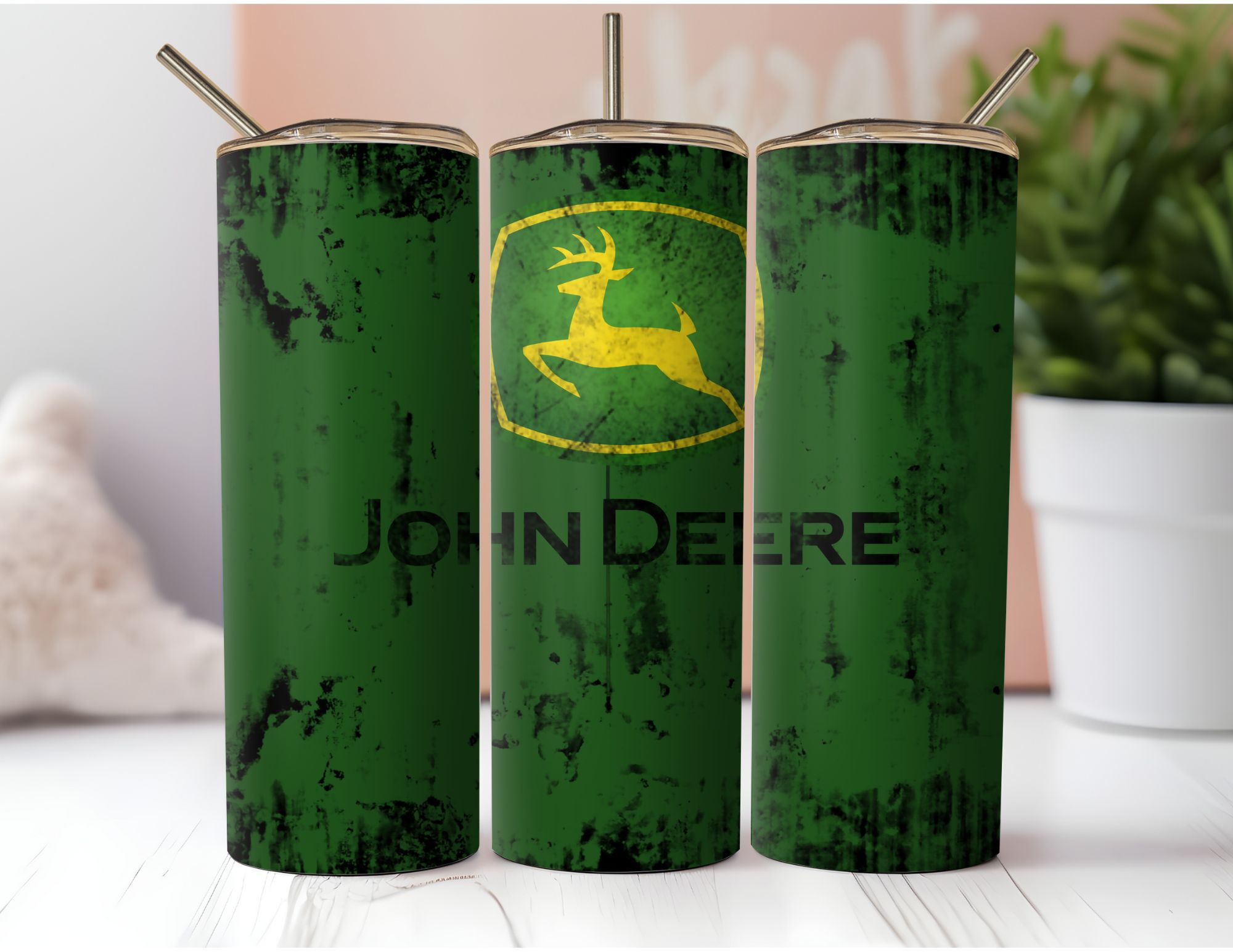John Deere Vintage Grunge Tumbler Wrap, 20oz Skinny Tumbler | Inspire ...