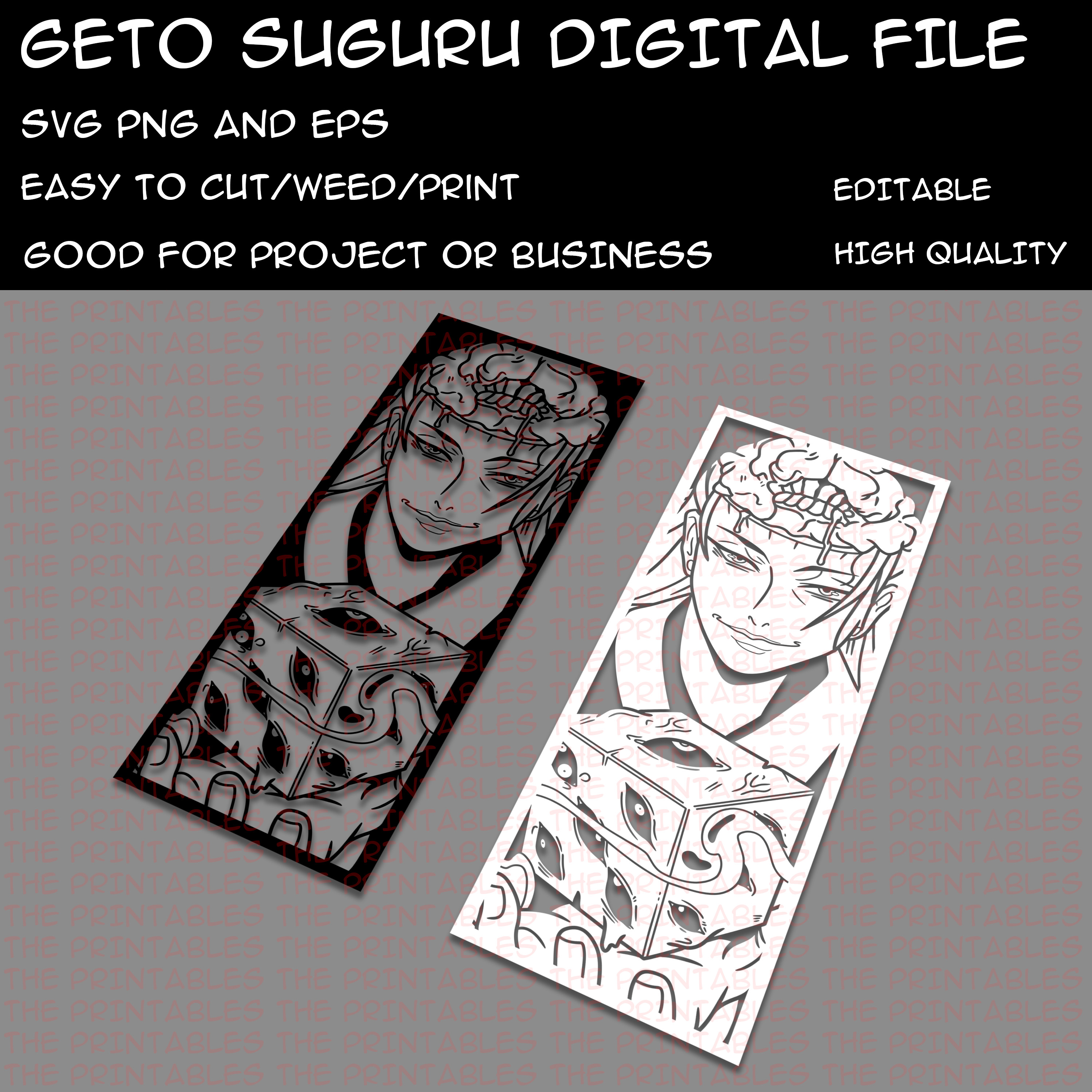 Suguru Geto sticker decal and shirt design digital files | Inspire Uplift