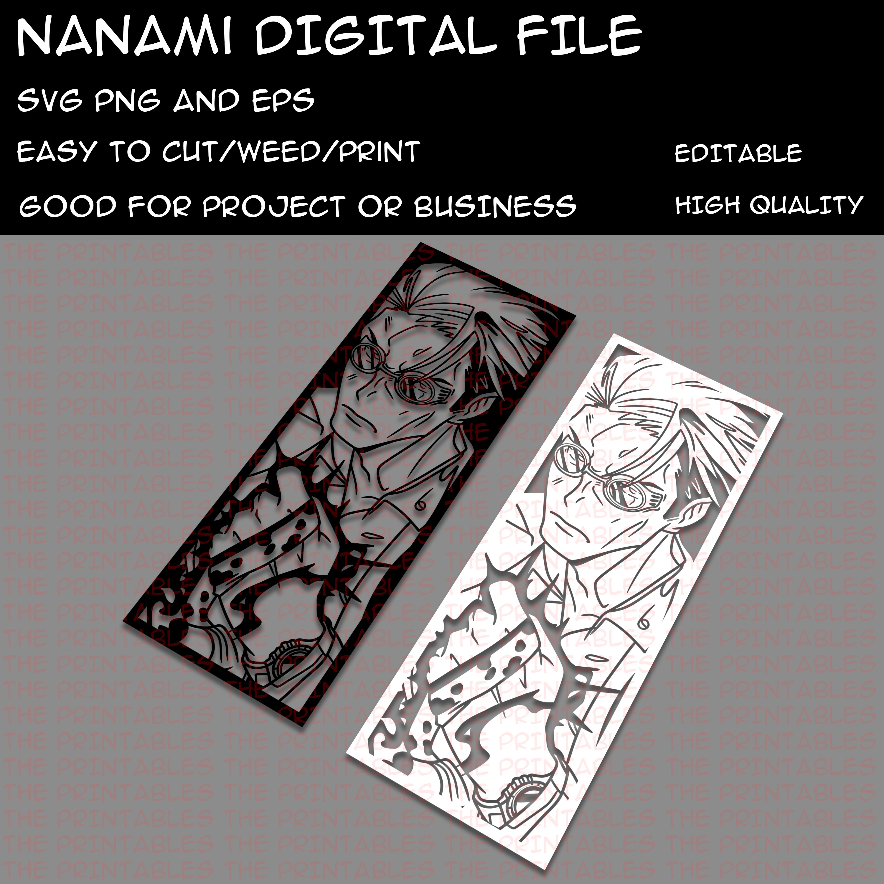 Nanami kento sticker decal and shirt design digital files | Inspire Uplift