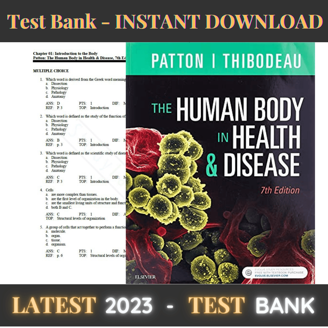 Test Bank for The Human Body in Health and Disease 7th Editi | Inspire ...