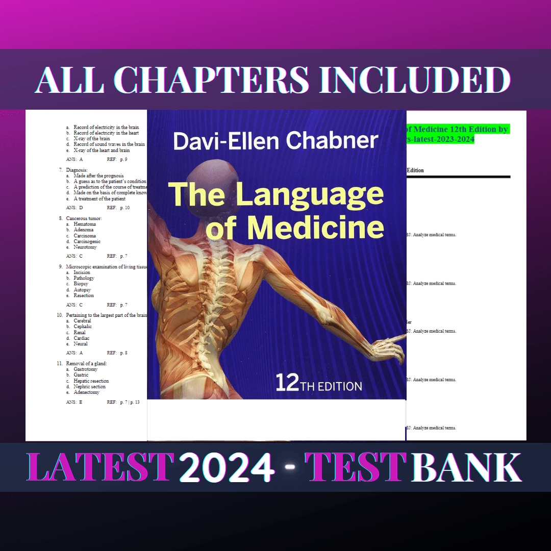 Test bank The Language of Medicine 12th Edition | Inspire Uplift