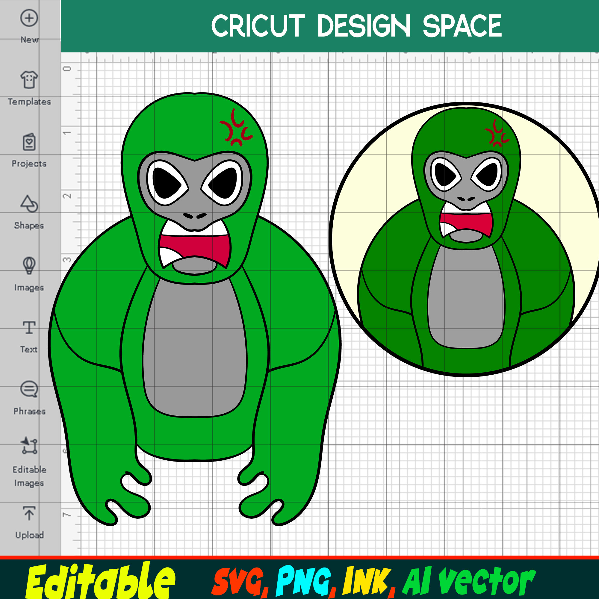 Editable Stickers Gorilla Tag SVG, Gorilla Tag PNG, vinyl St | Inspire ...