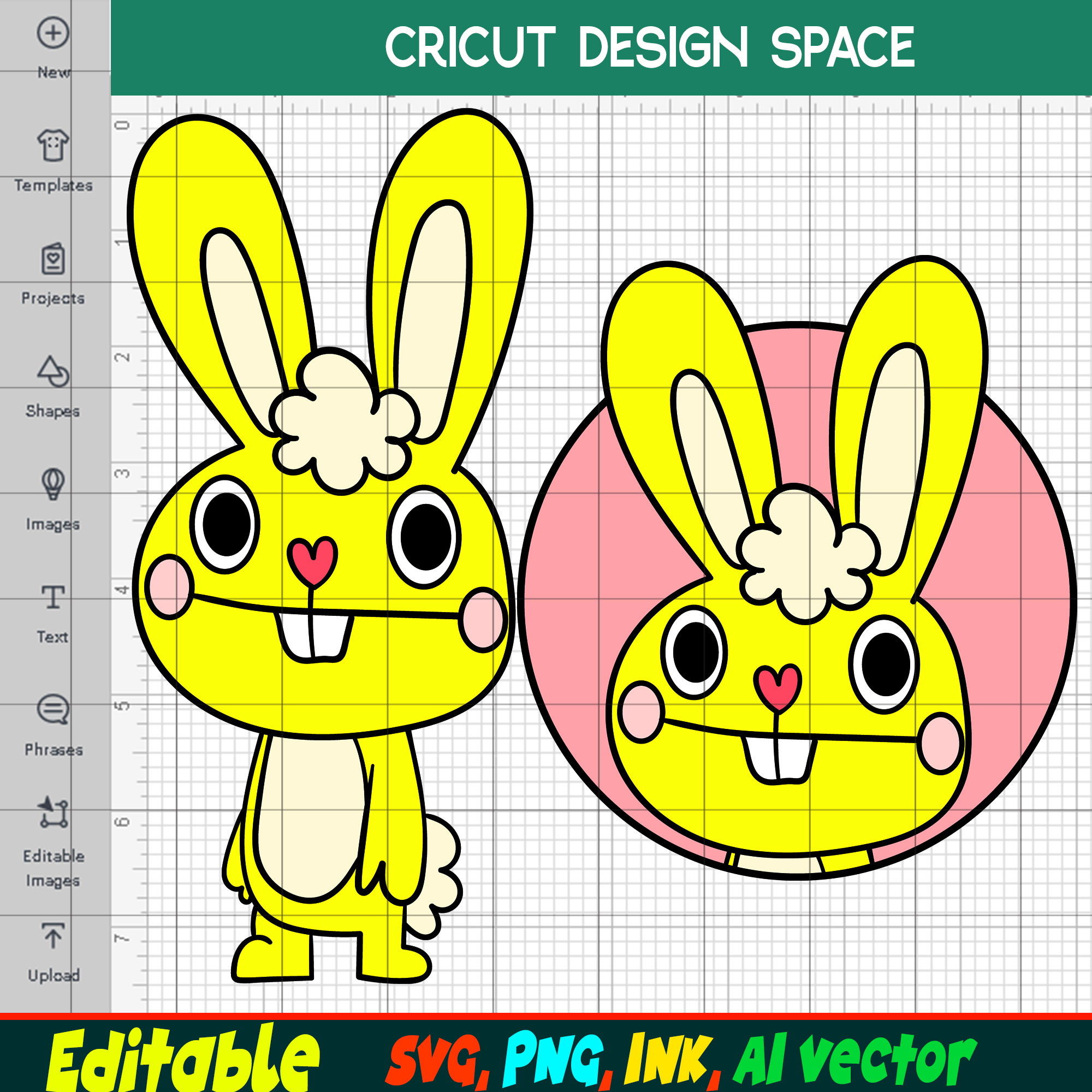 Editable Sticker Cuddles Happy Tree Friends SVG, Friends PNG | Inspire ...