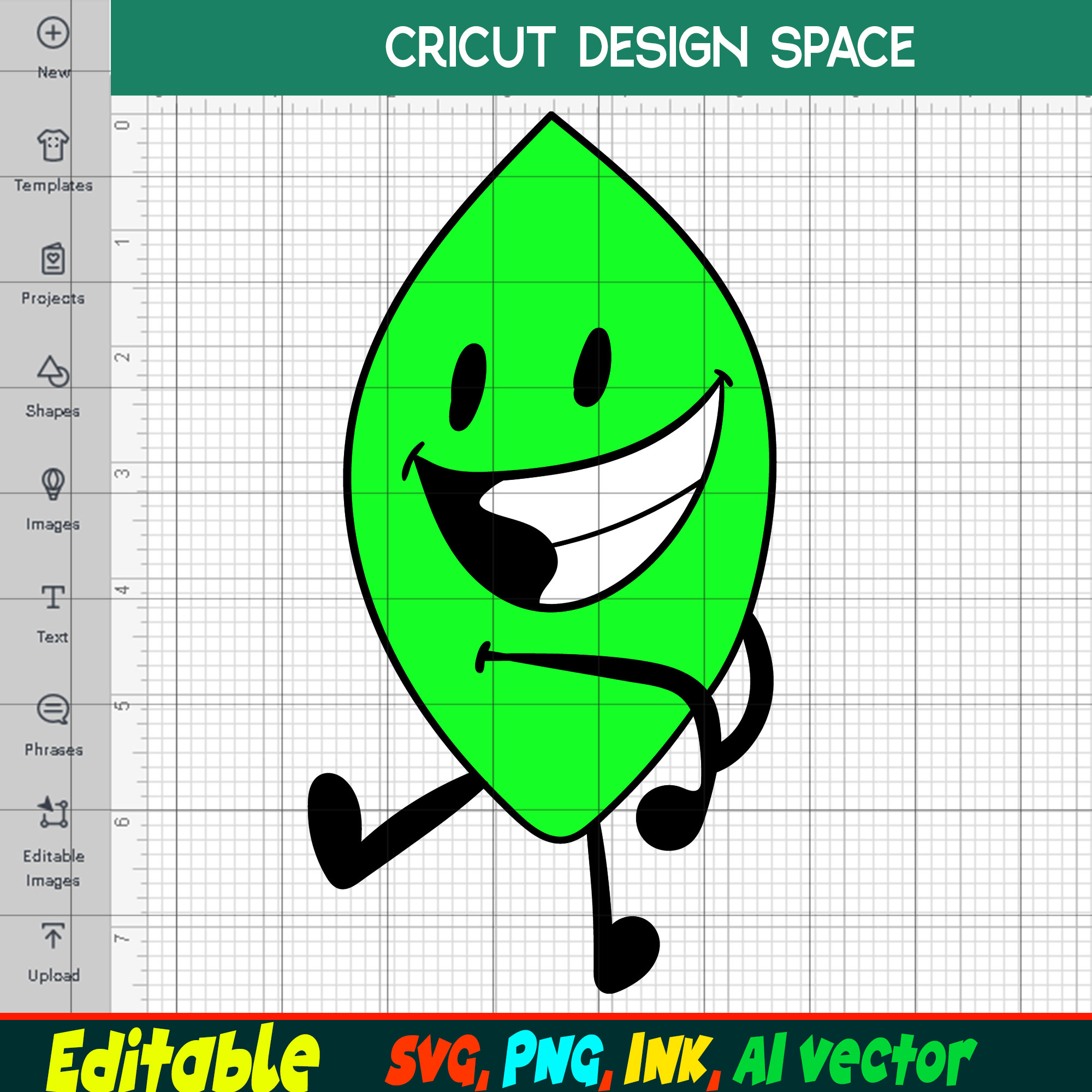 Editable Bfdi Leafy SVG, Bfdi Leafy Png Leafy Coloring pages | Inspire ...