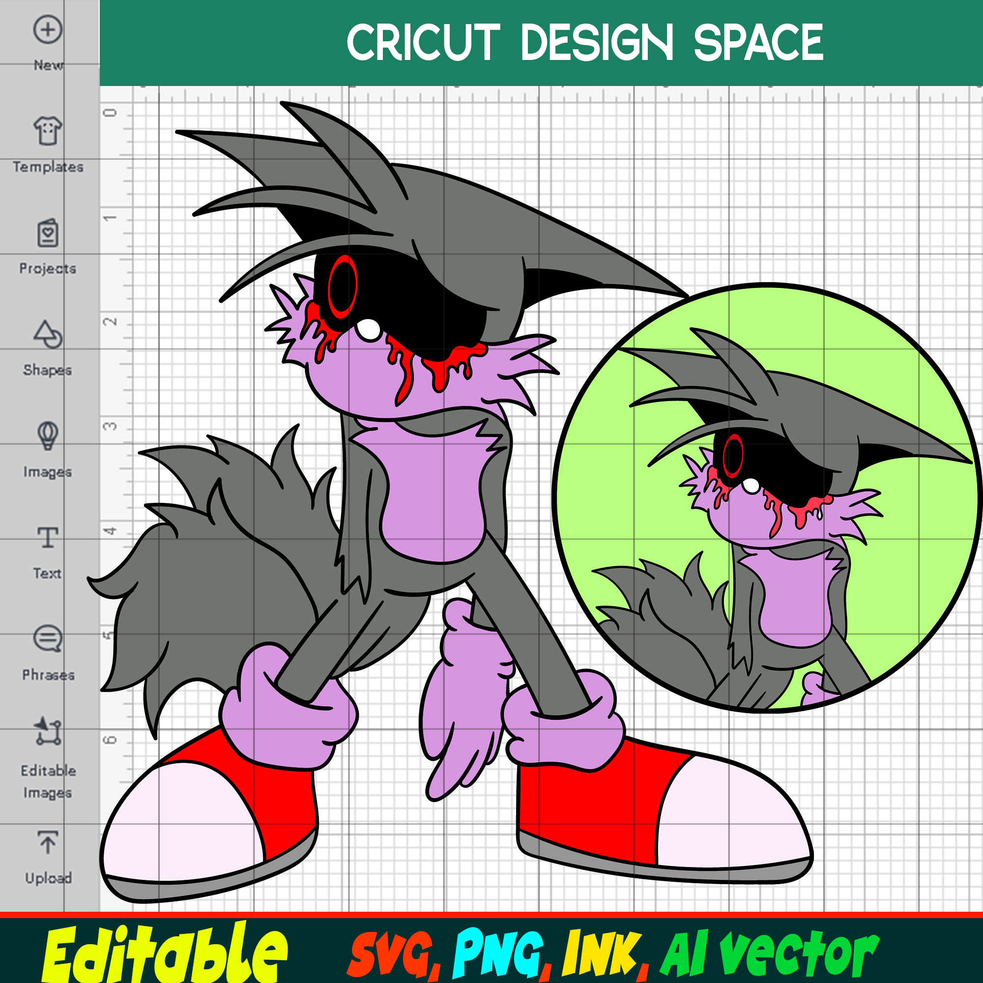 Editable,Png ,SVG ,Ink Tails EXE concept,Tails EXE concept S | Inspire ...