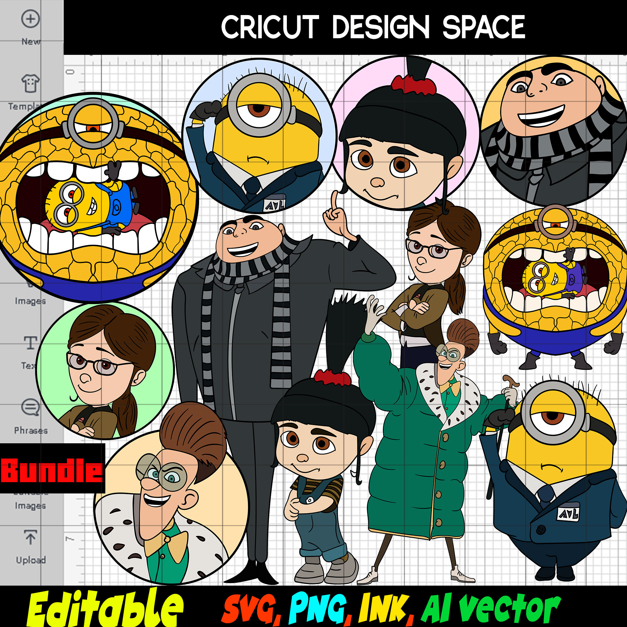 Editable Bundle Cut file Project Agnes Gru,Despicable me 4,G | Inspire ...