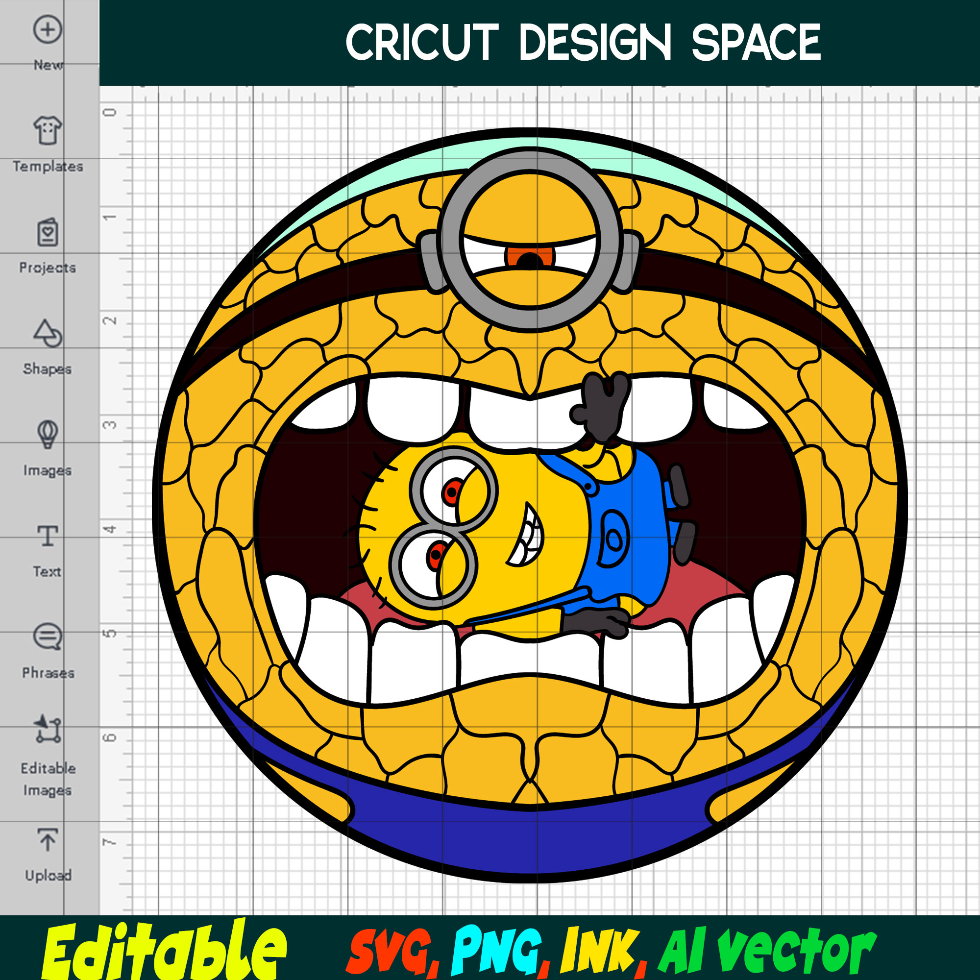 Editable Despicable me 4 Sticker Cut file Project Mega minon | Inspire ...