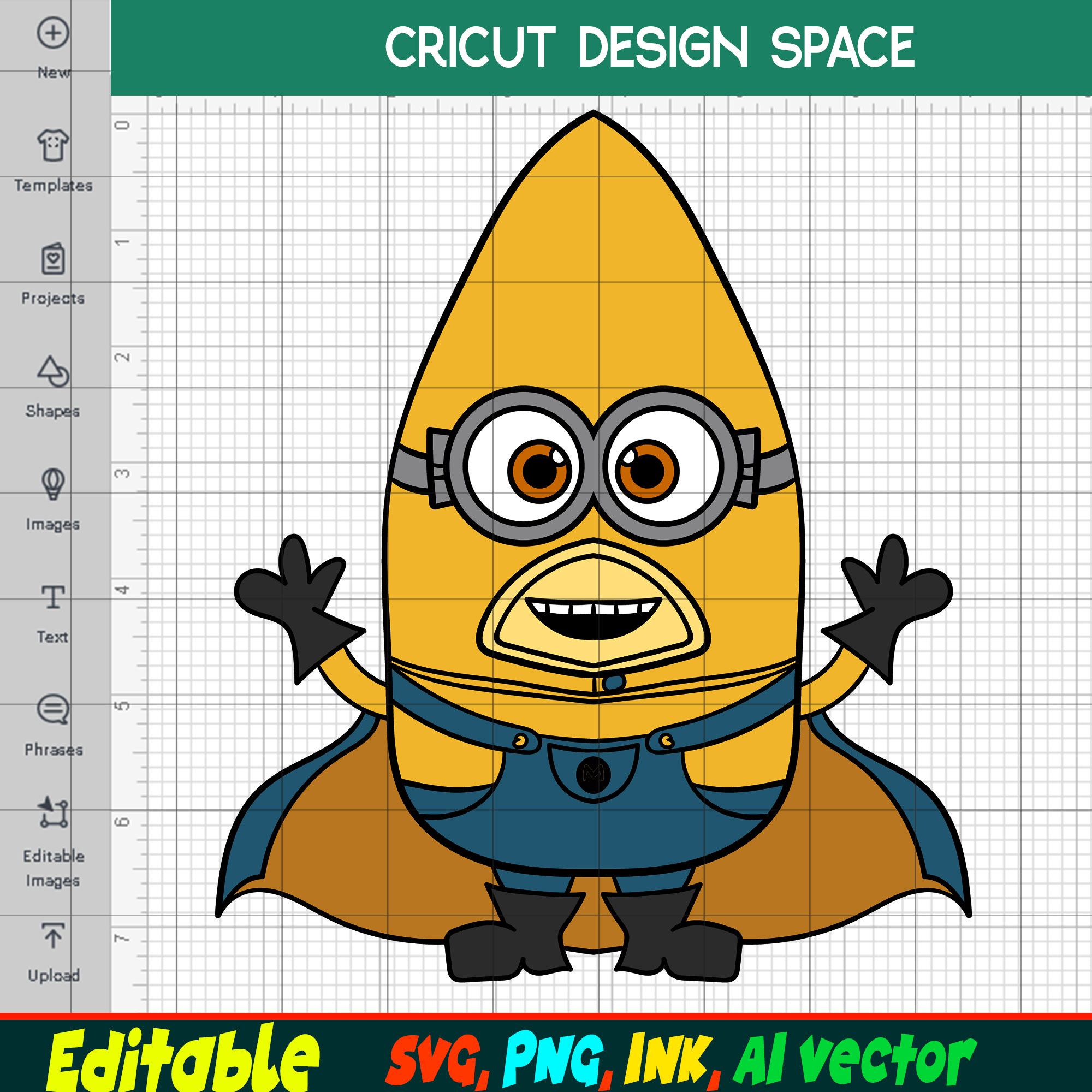 Editable Mega Minion Gus SVG, Mega Minion Gus PNG, Mega Mini | Inspire ...
