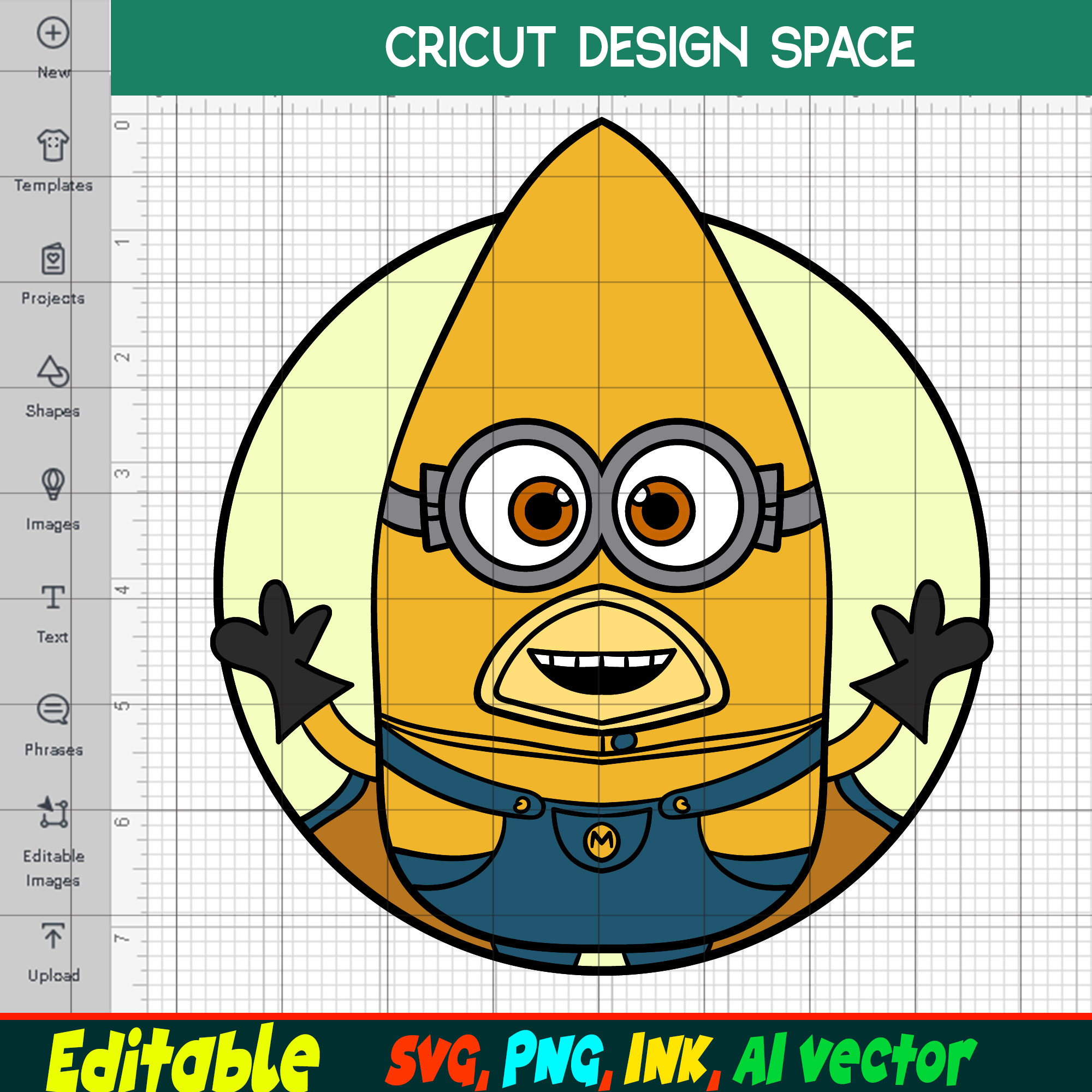 Editable Mega Minion Gus Sticker SVG, Mega Minion Gus PNG, M | Inspire ...