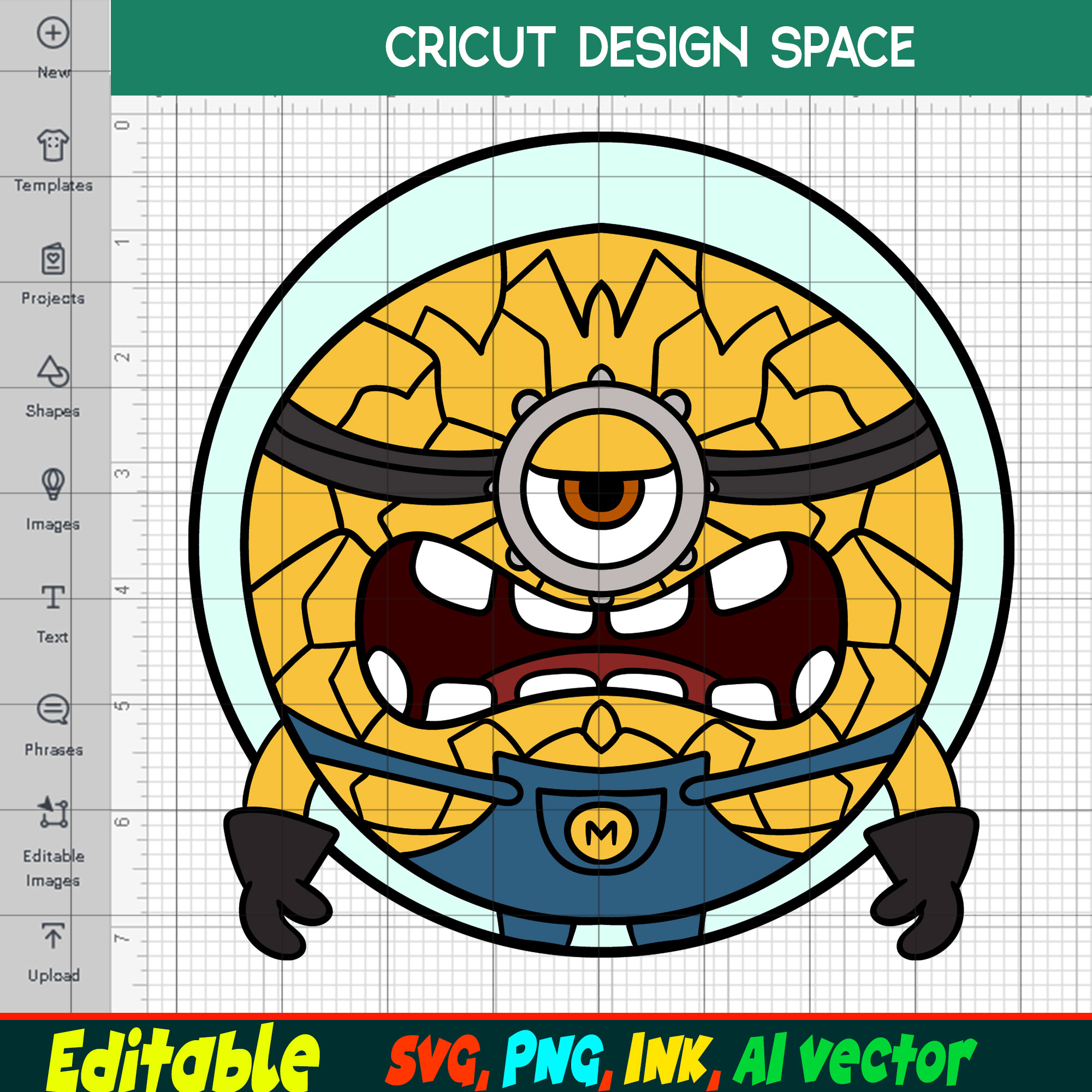 Editable Mega Minion Jerry Sticker SVG, Mega Minion Jerry PN | Inspire ...
