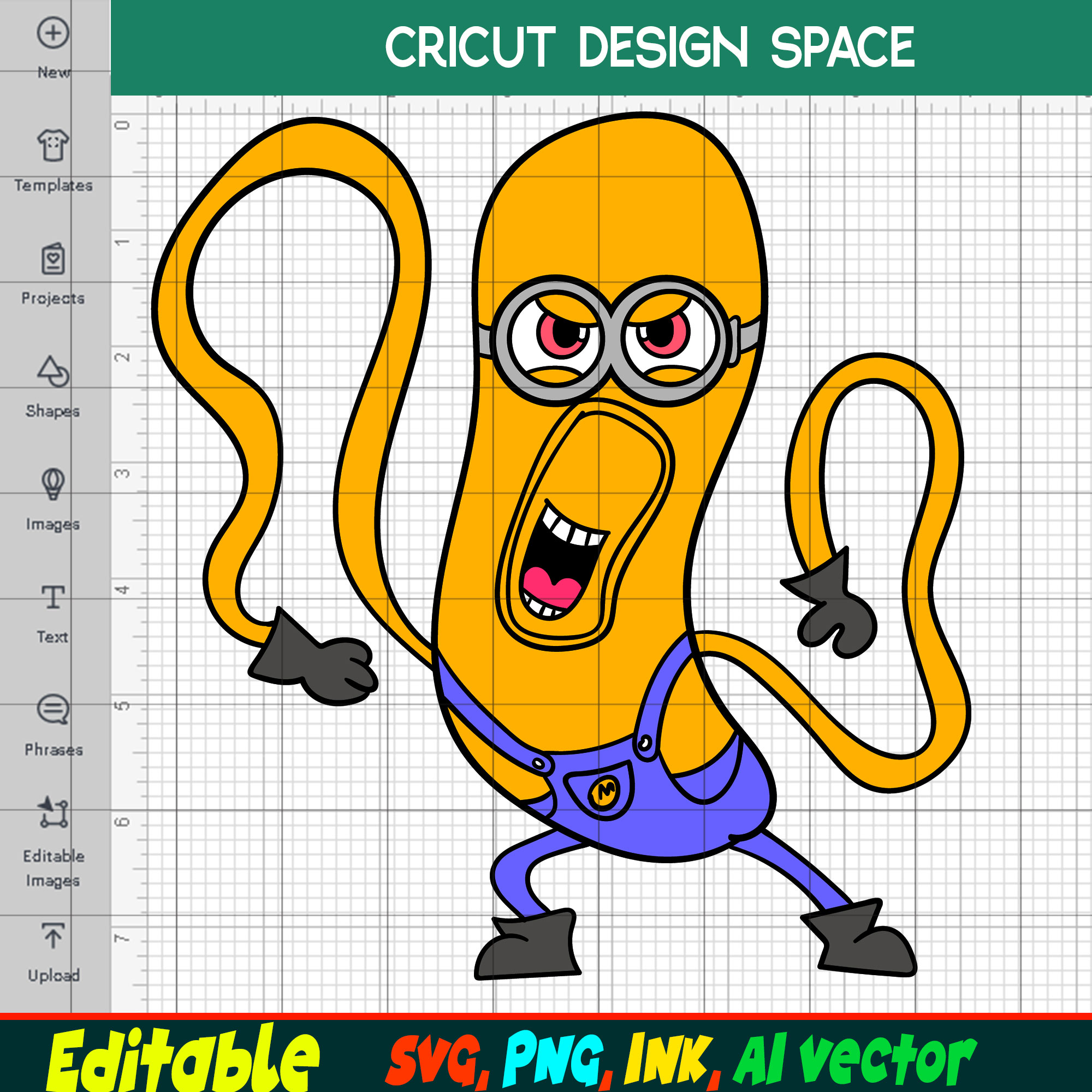 Editable Mega Minion Tim SVG, Mega Minion Tim PNG, Mega Mini | Inspire ...