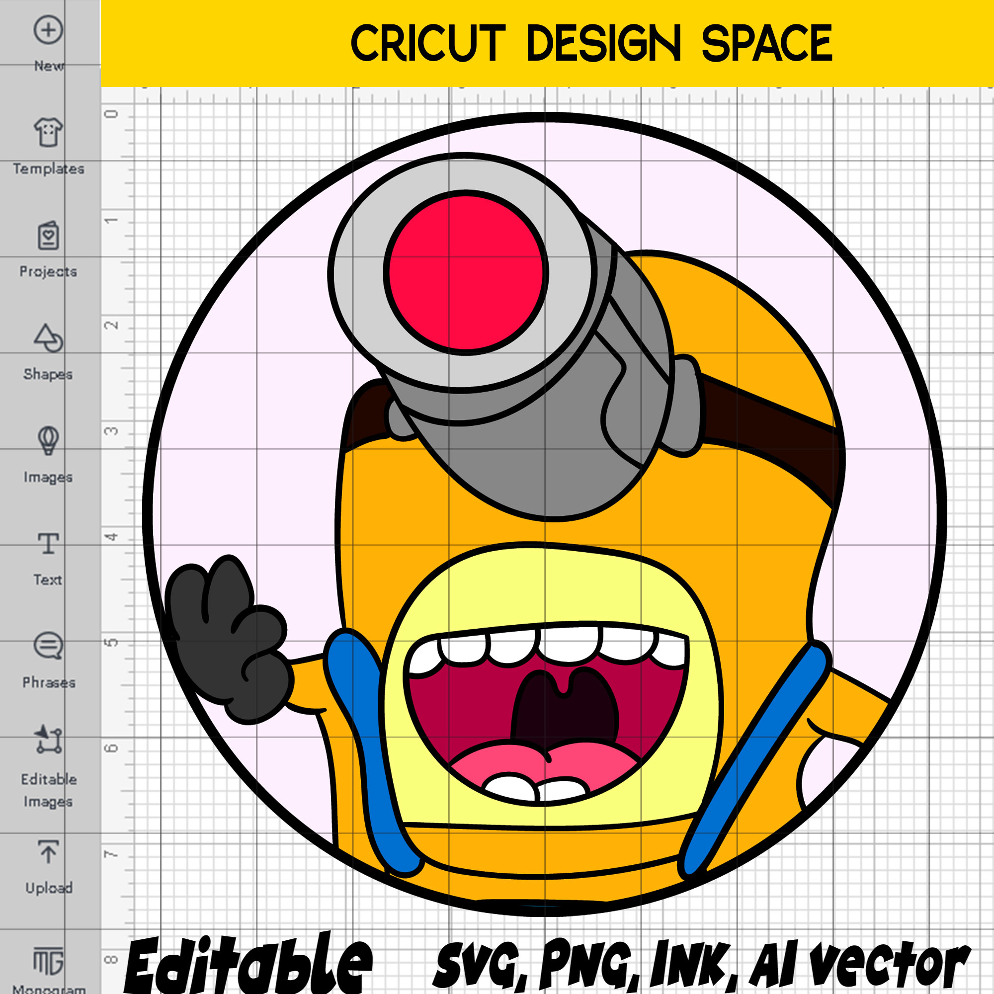 Editable Minions Mel Sticker SVG, Mega Minions Mel PNG, Mega | Inspire ...