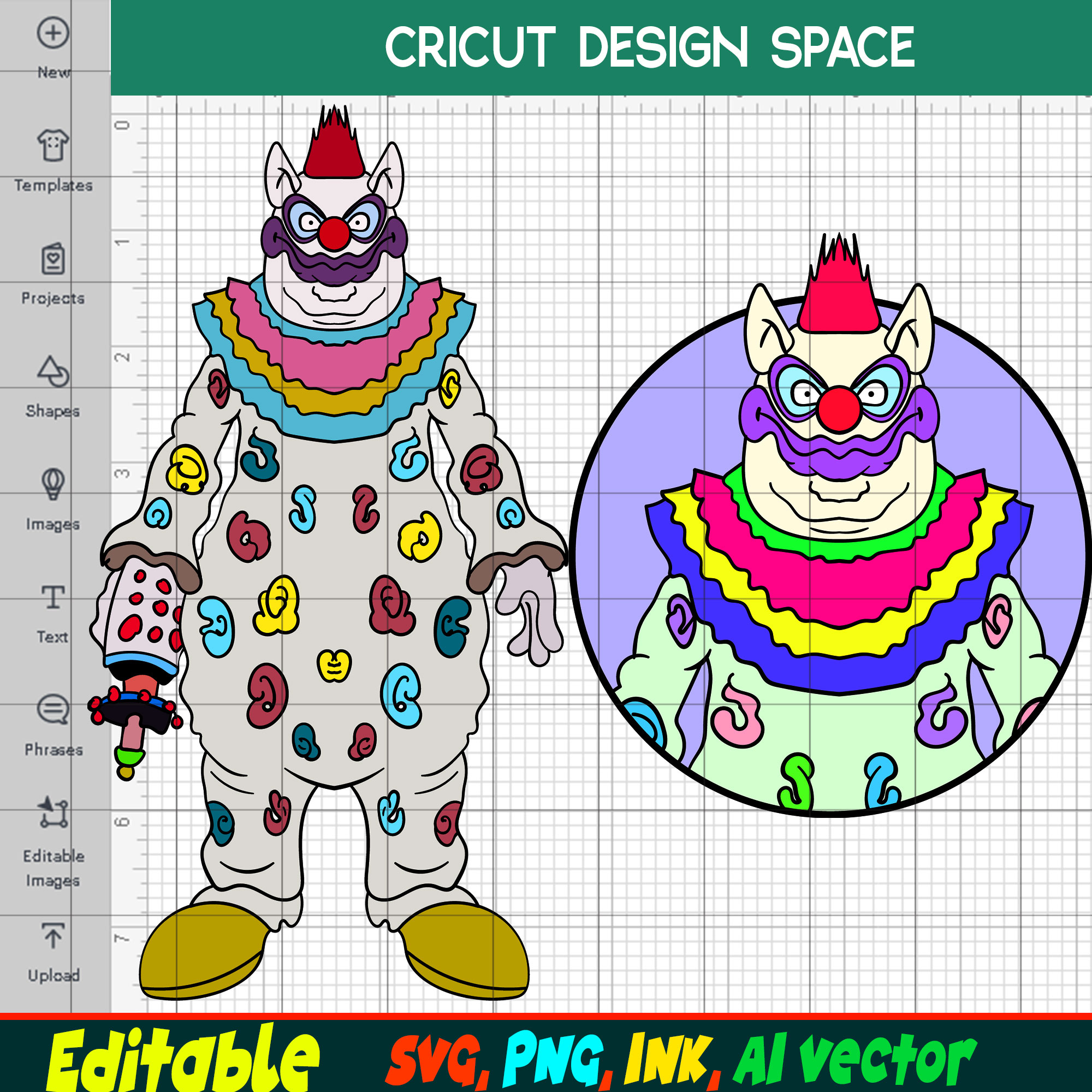 Editable Stickers Killer Klowns from outer space SVG, Killer | Inspire ...