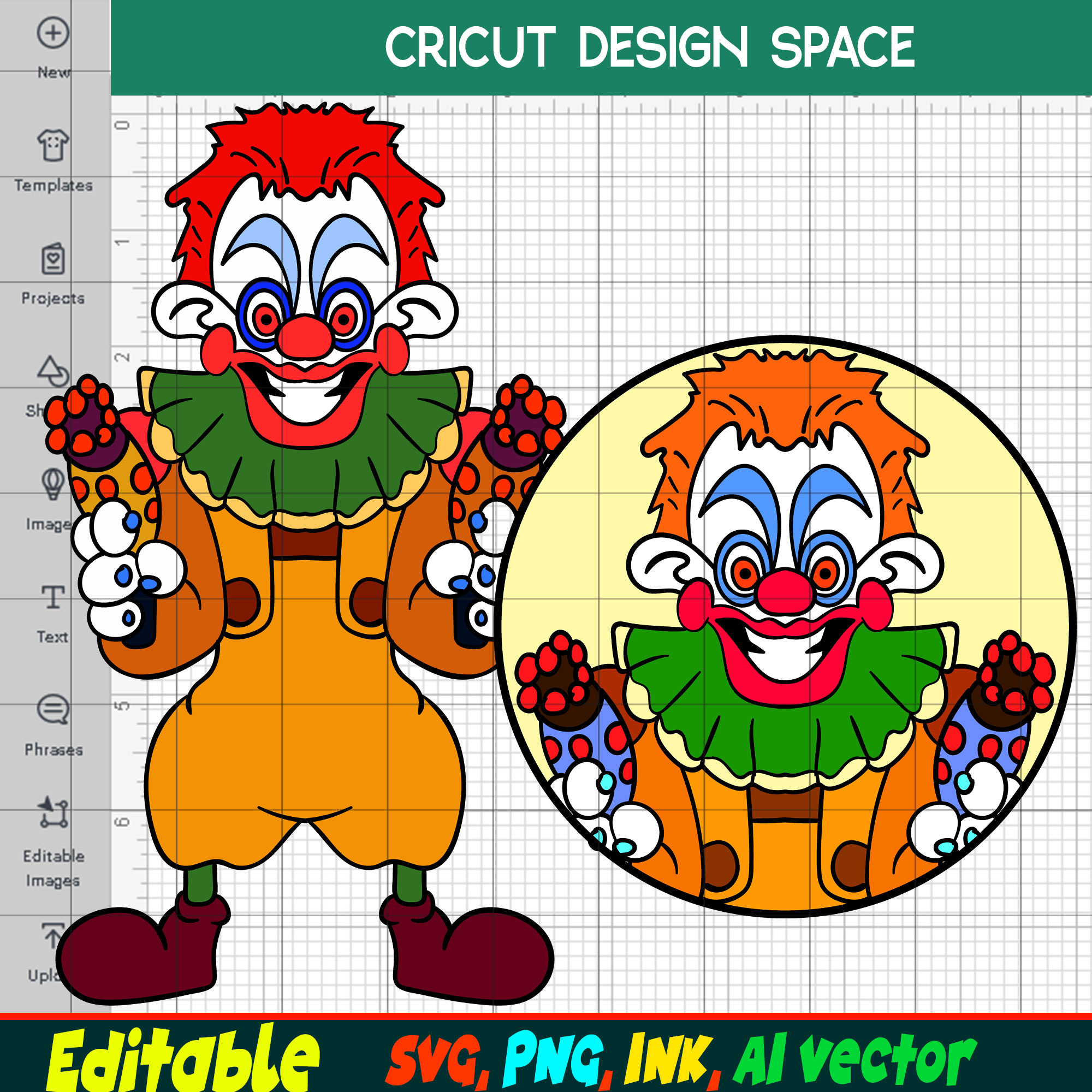 Editable Stickers Killer Klowns from outer space SVG, Killer | Inspire ...